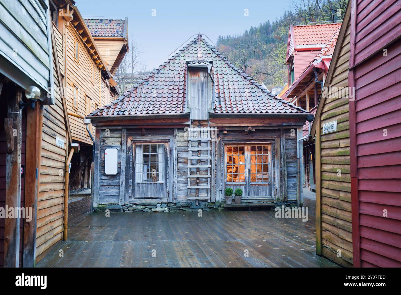 Hanseatic quarter bryggen in bergen hi-res stock photography and images ...