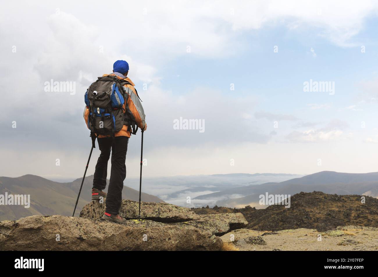 Walkers wearing backpacks hi-res stock photography and images - Alamy