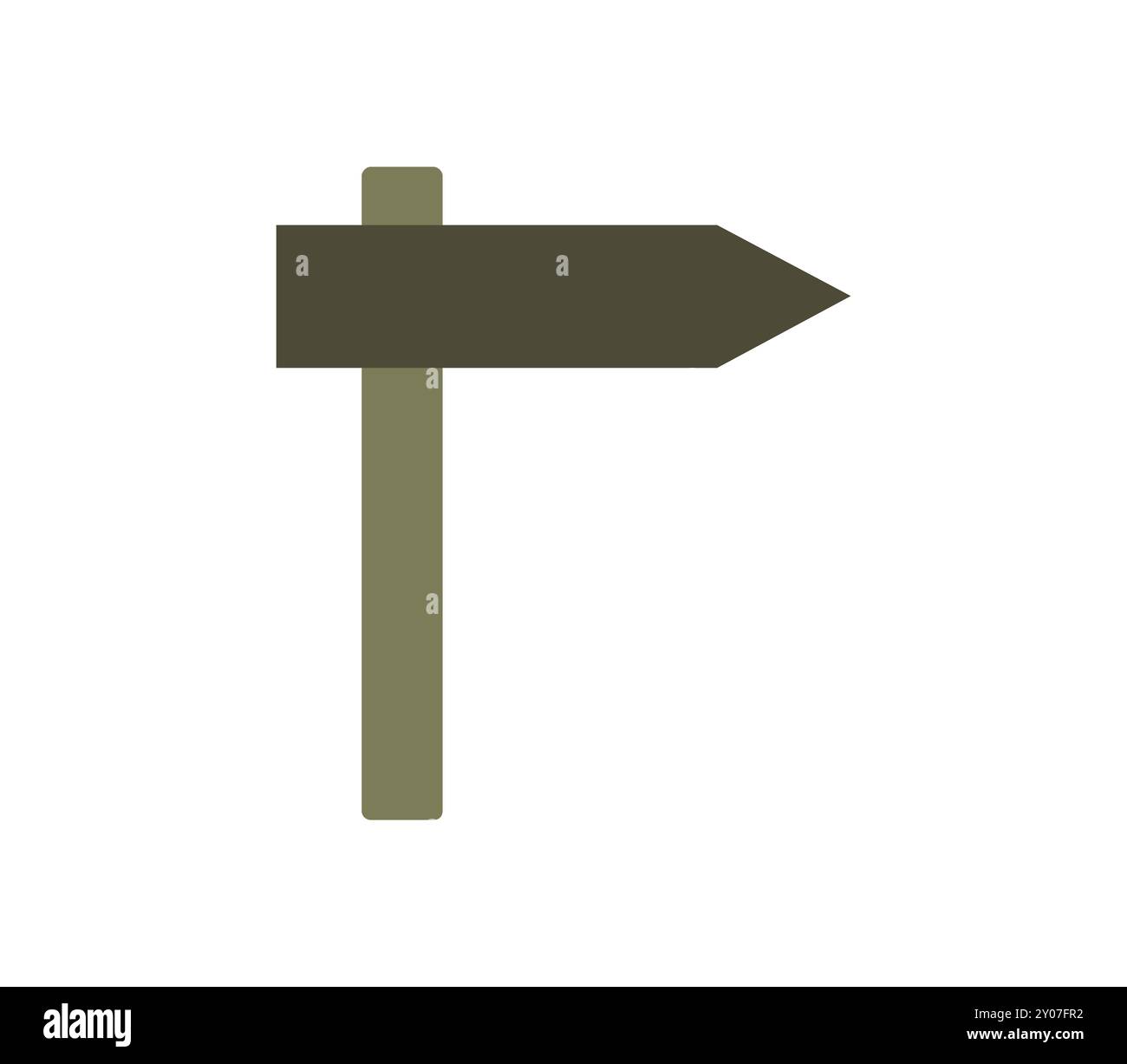 Directional signage icon illustrated in vector on white background ...