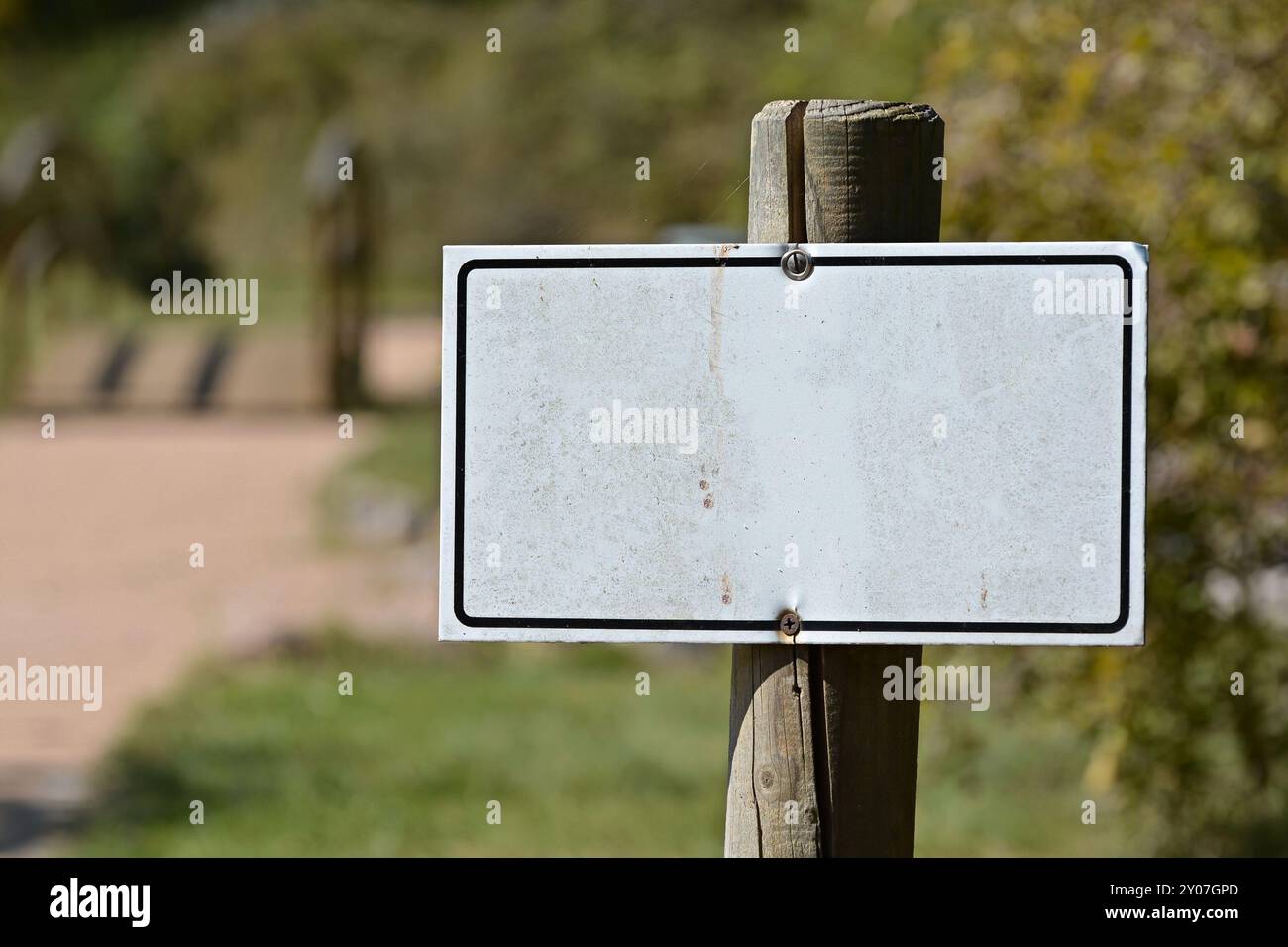 Empty sign on the roadside Stock Photo - Alamy