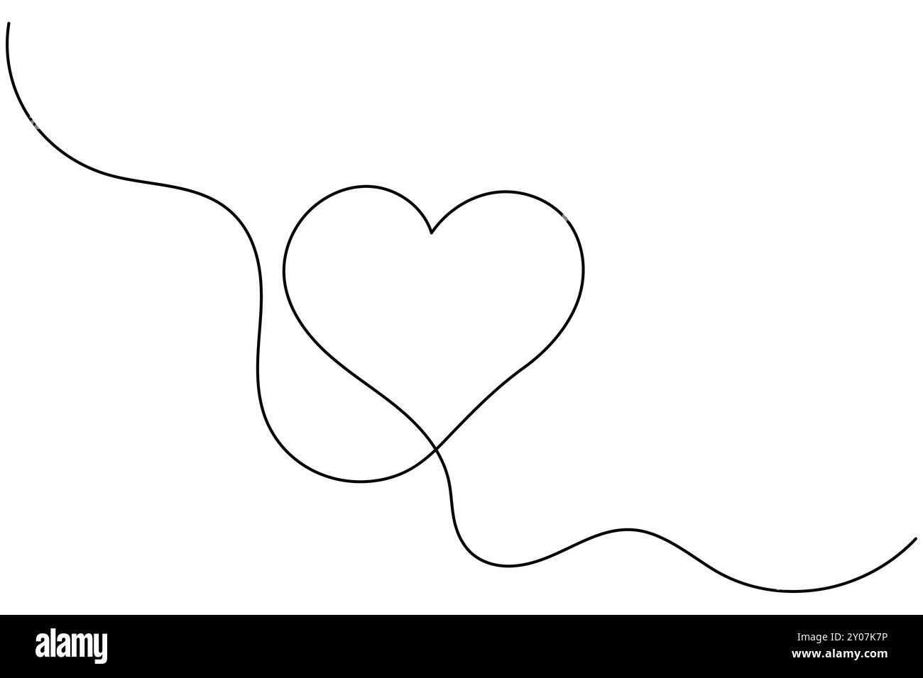 Love Shape Continuous One Line Drawing Of Isolated Outline Art And
