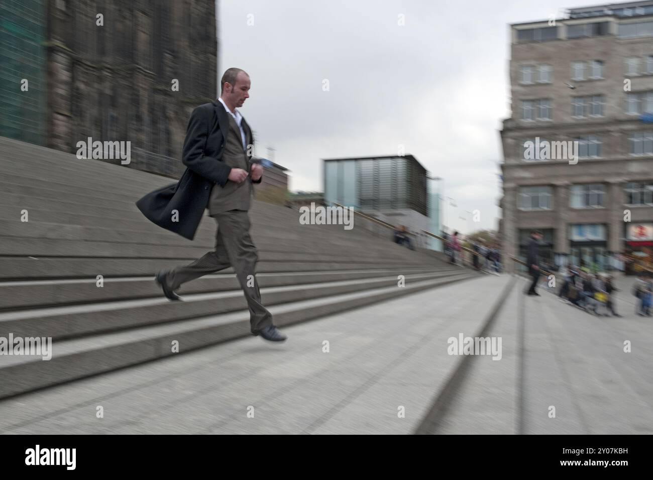 Long flight stairs hi-res stock photography and images - Alamy