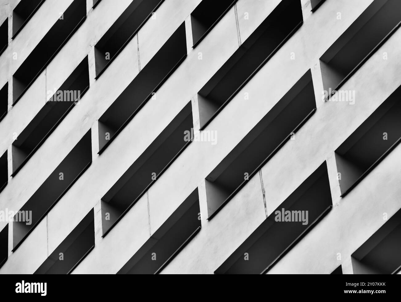 Facade of a house in Magdeburg with balconies Stock Photo - Alamy
