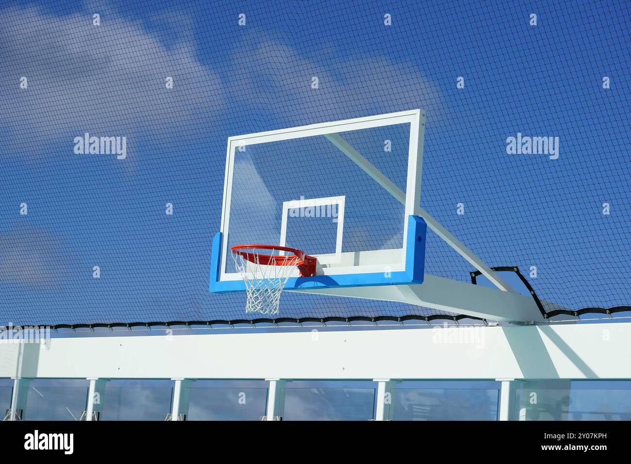 Basketball hoop on a cruise ship Stock Photo - Alamy