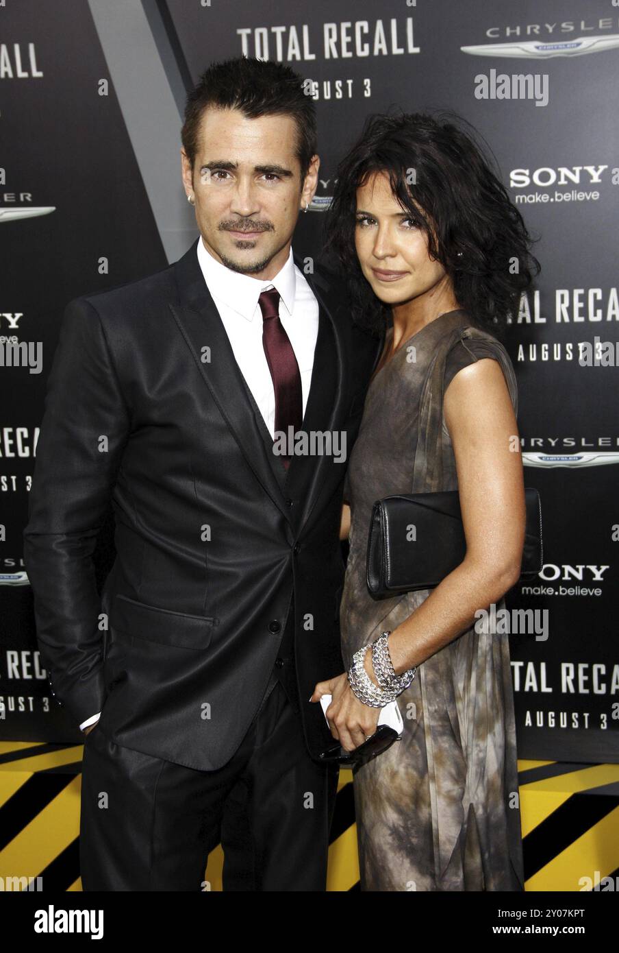 Colin Farrell and Claudine Farrell at the Los Angeles premiere of ...