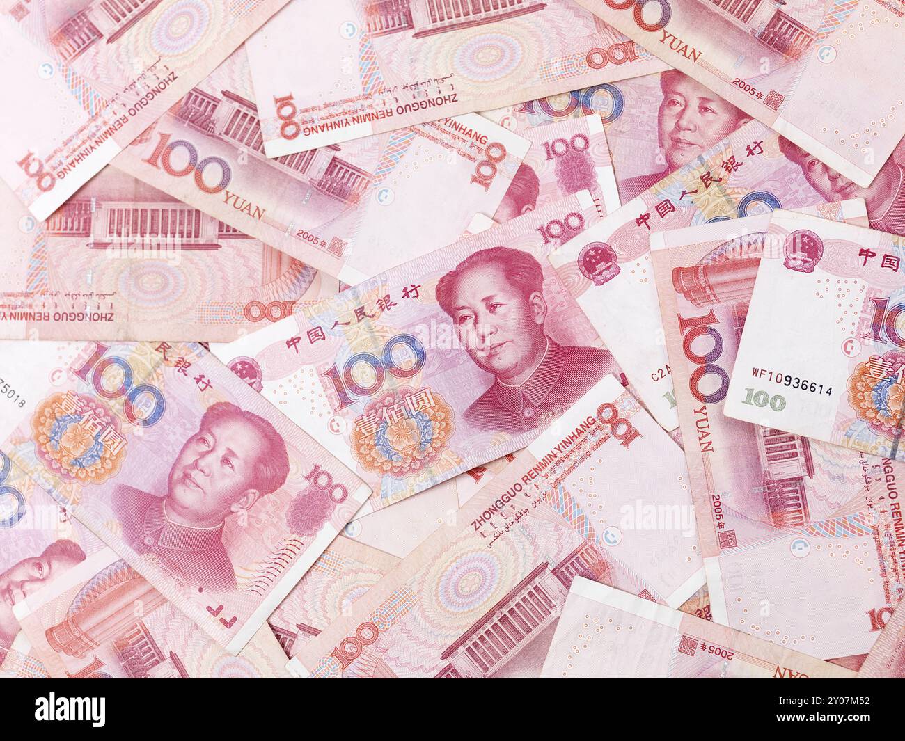 Chinese Yuan 100 bills Renminbi money currency background Stock Photo - Alamy