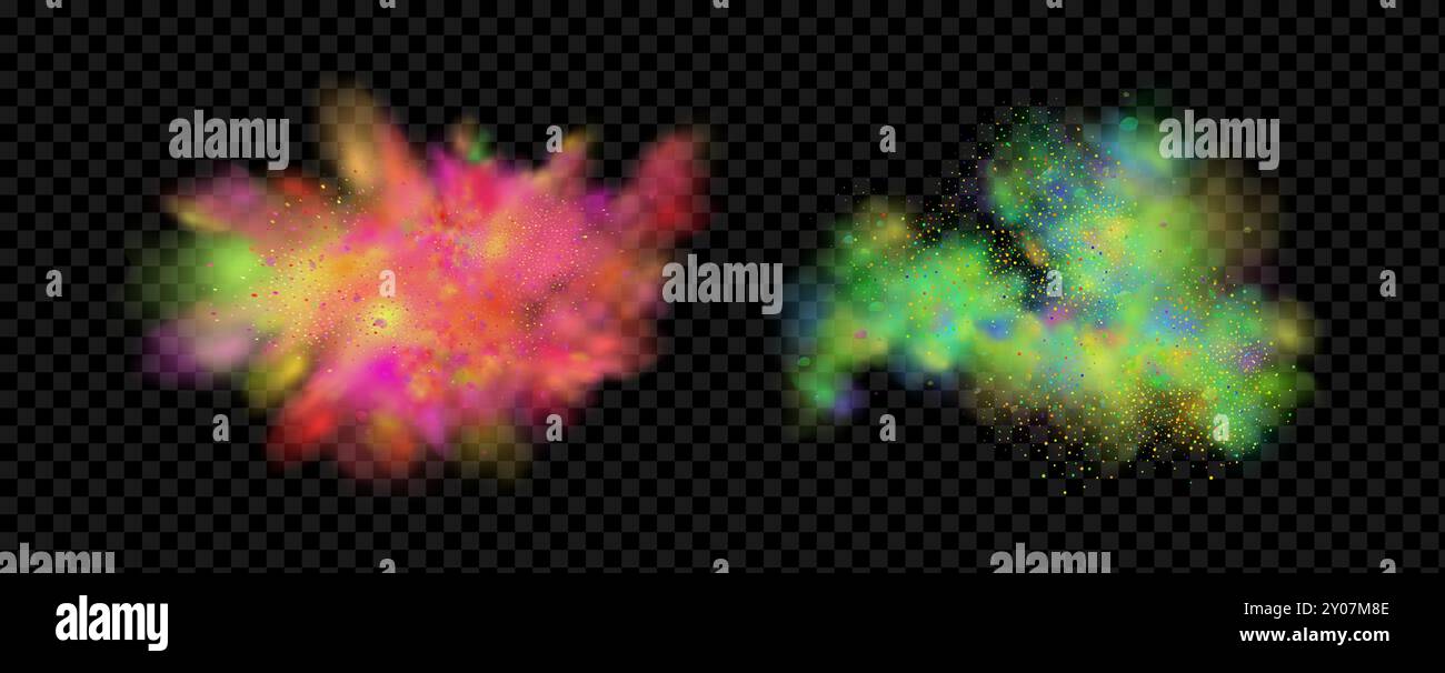 Explosions of color powder.Background of an explosion of colorful smoke ...