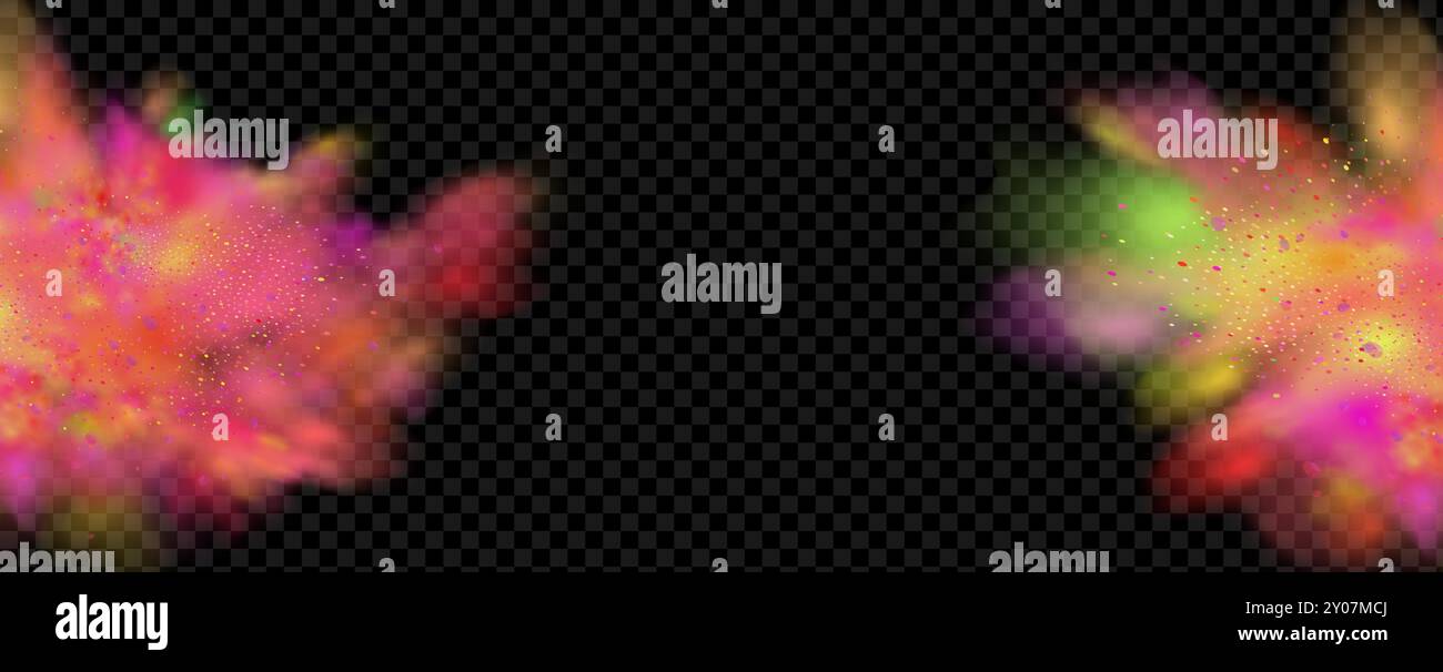 Explosions of color powder.Background of an explosion of colorful smoke ...