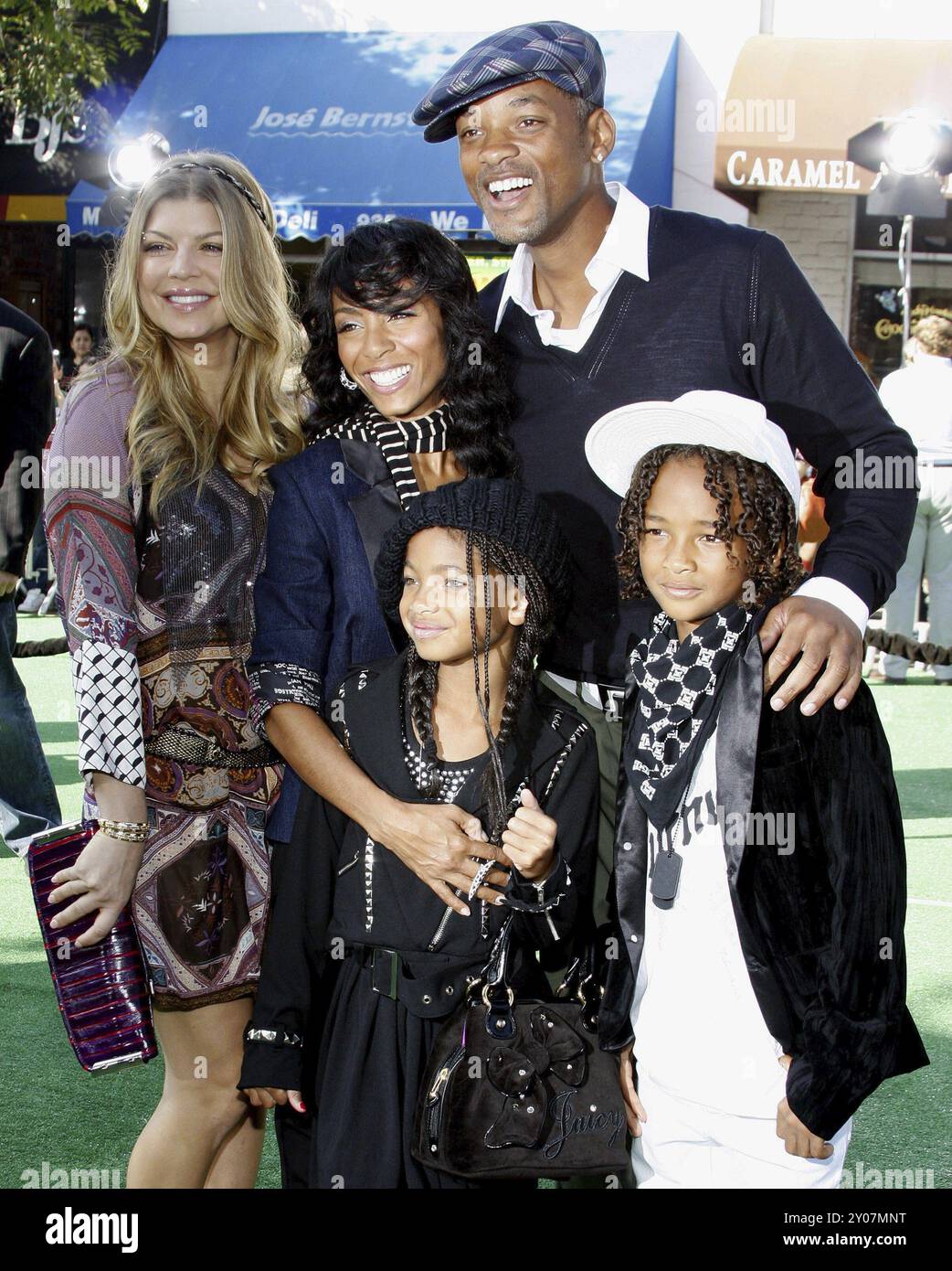 WESTWOOD, CA, OCTOBER 26, 2008: Fergie, Jada Pinkett Smith, Will Smith ...