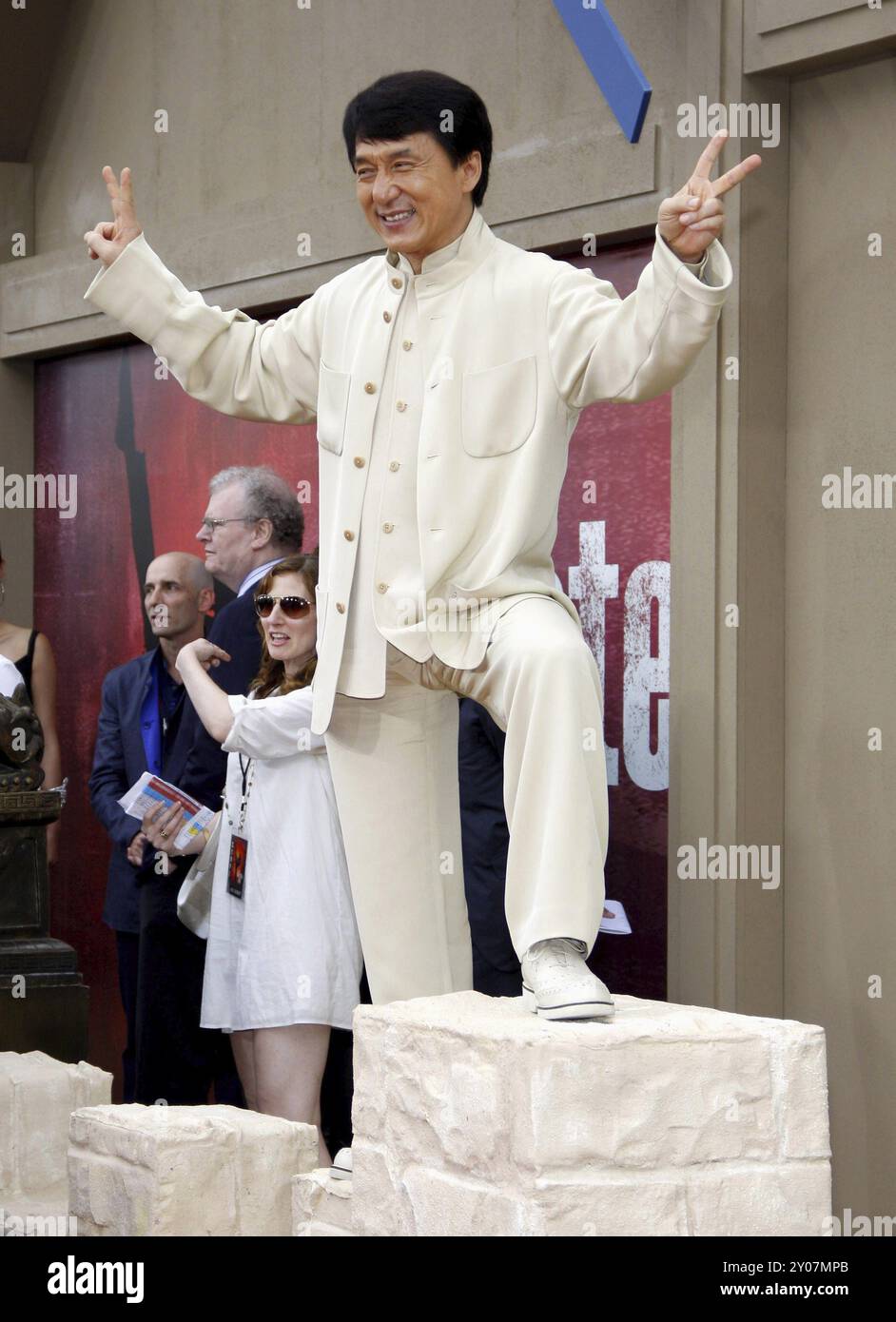 Jackie Chan at the Los Angeles premiere of 'The Karate Kid' held at the ...