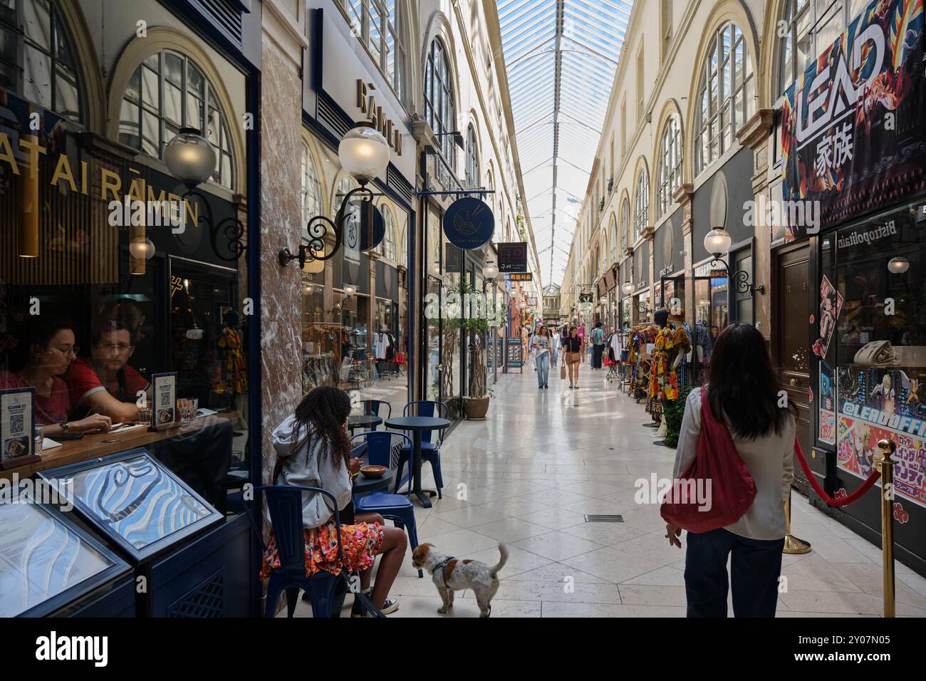 The Passage Choiseul covered shopping & restaurant arcade in the Opera ...
