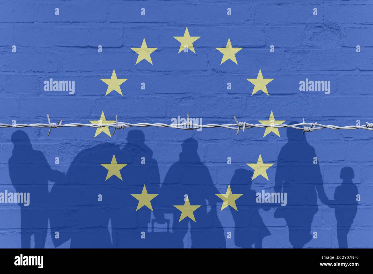 Border fence towards the EU Stock Photo - Alamy