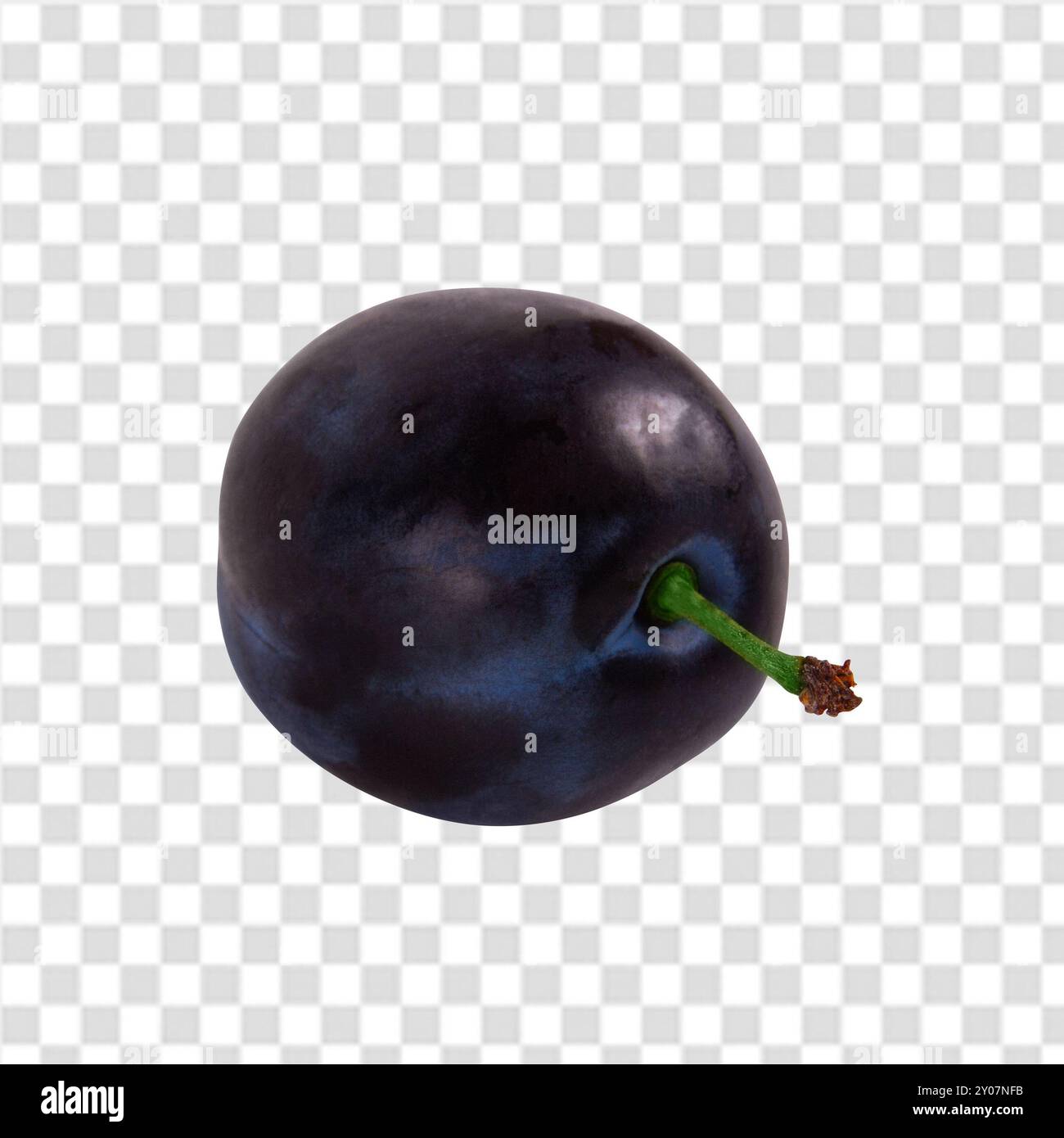 Single ripe plum isolated on transparent background Stock Photo - Alamy