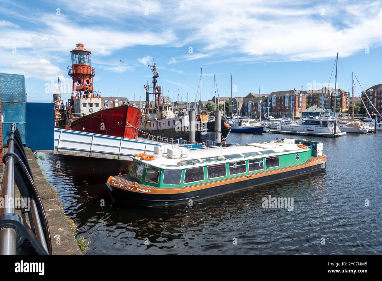 Copper Jack Boat Trips, Swansea Marina Stock Photo - Alamy