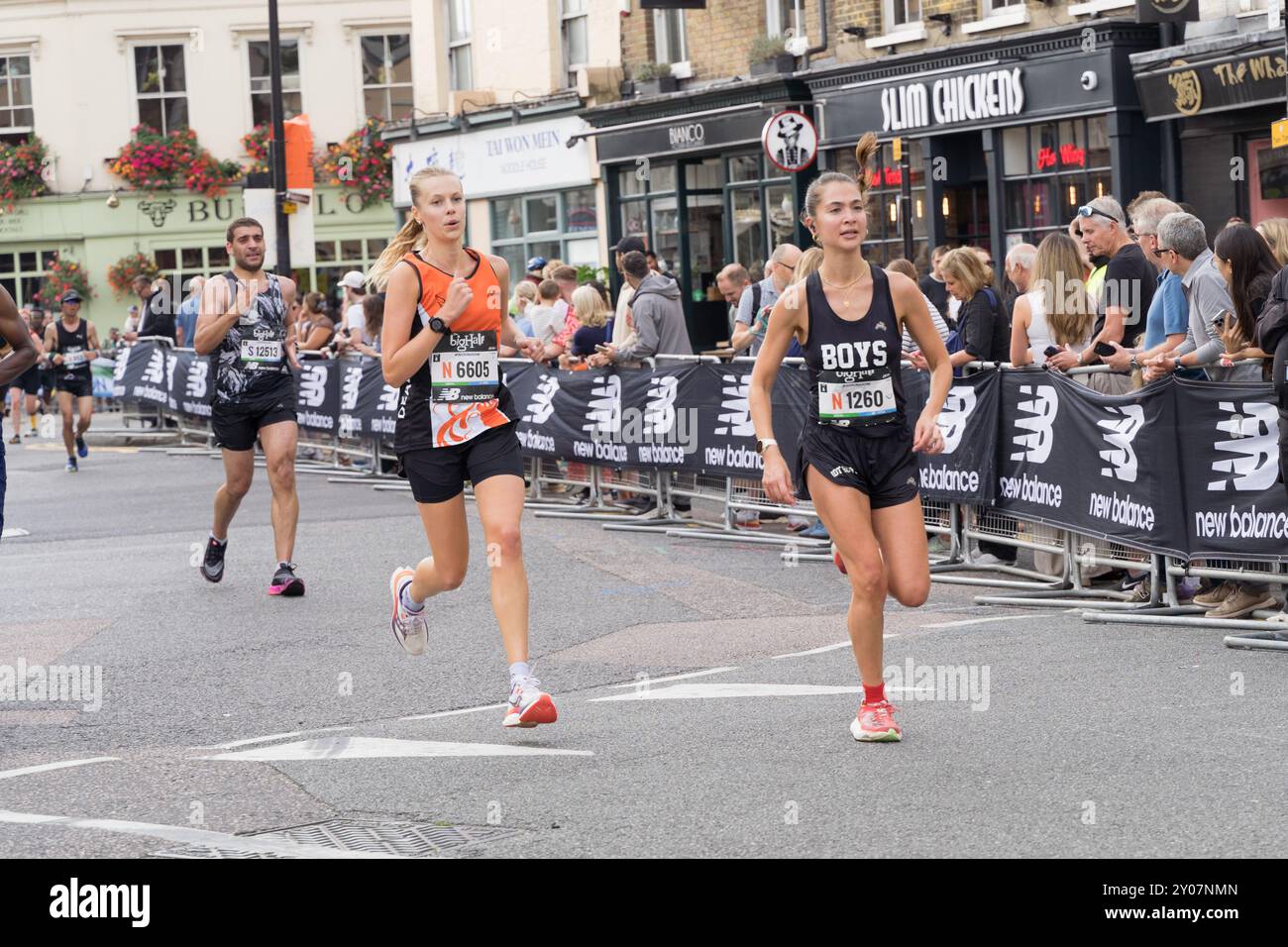 London, UK, 1st September 2024: Runner numbers N6605 and N1260 among ...