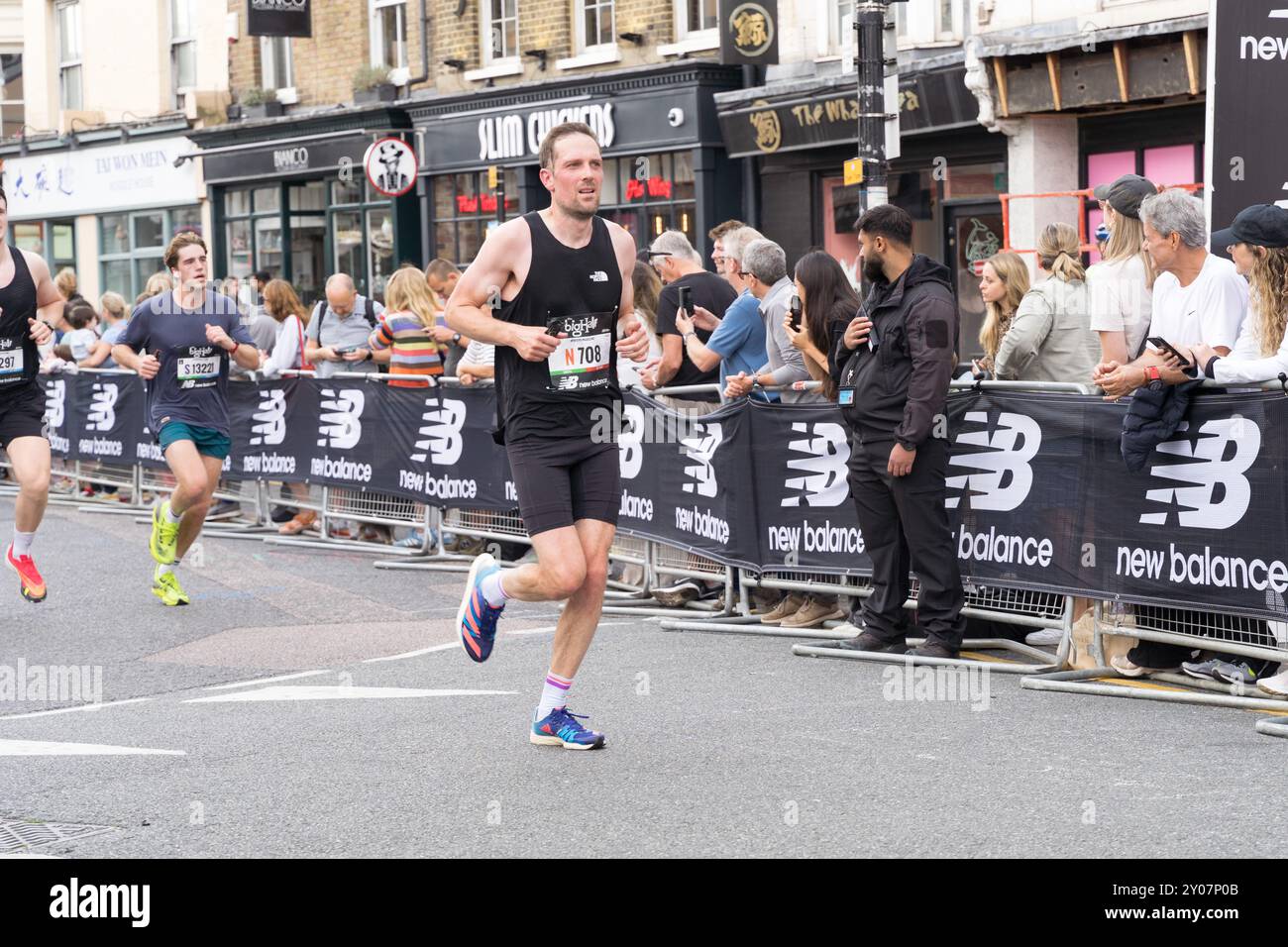 London, UK, 1st September 2024: Runner numbers N708 among other runners ...