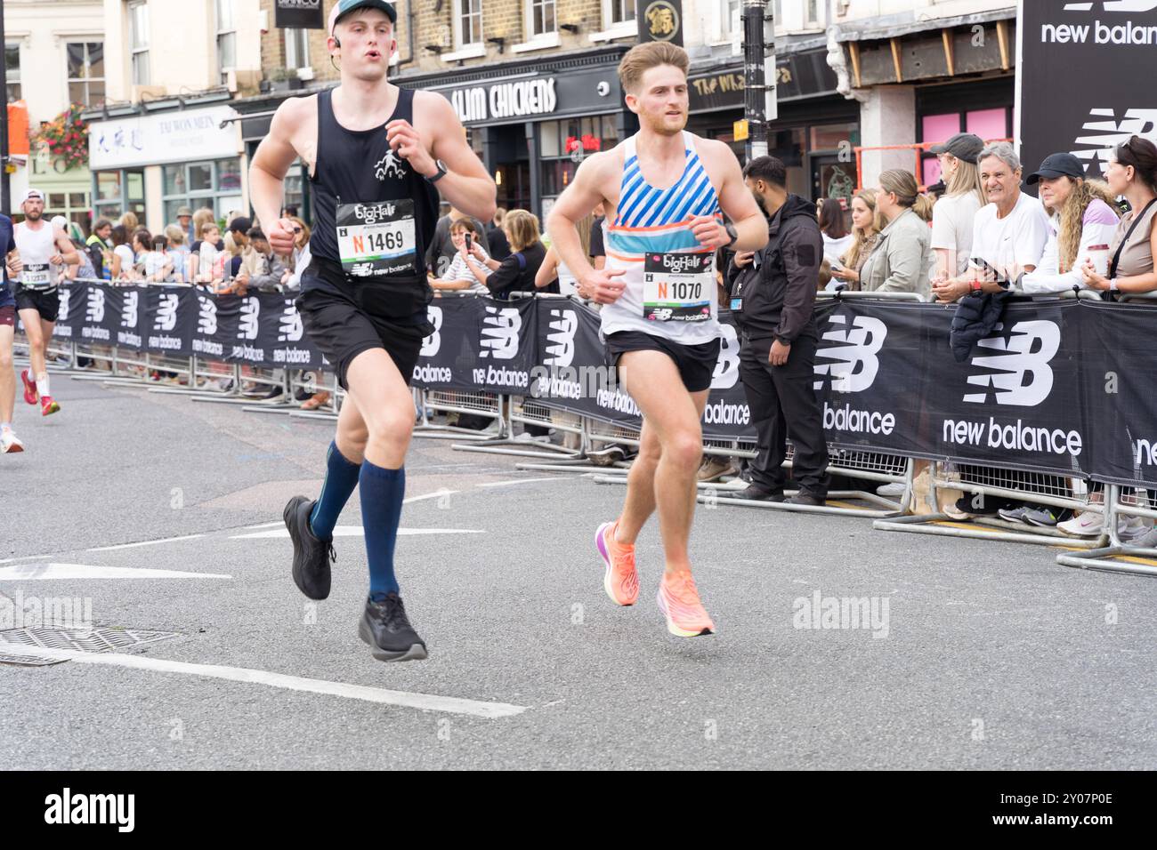 London, UK, 1st September 2024: Runner numbers N1469 and N1070 among ...