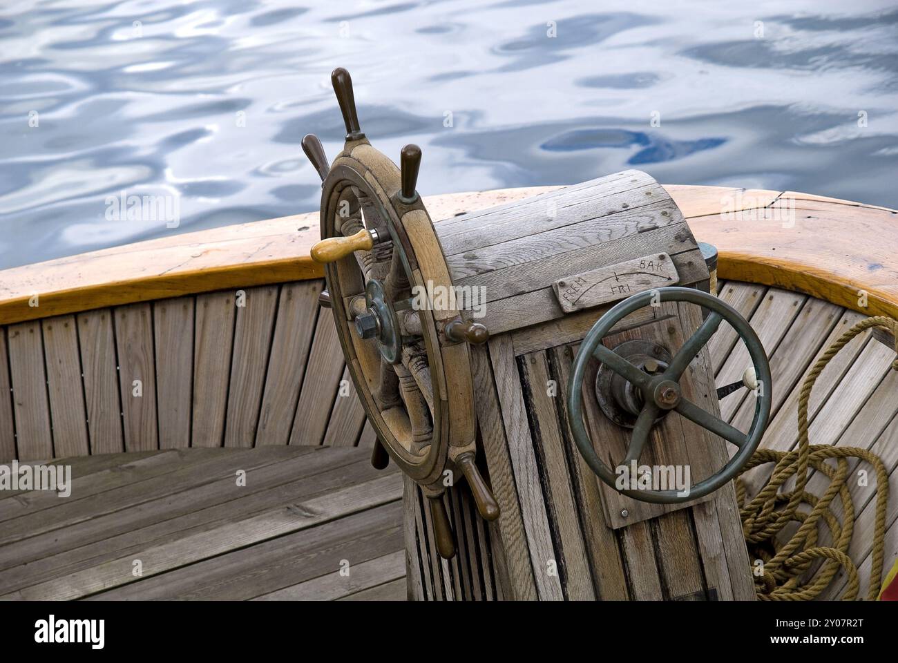 Steering position of a sailing ship Stock Photo - Alamy