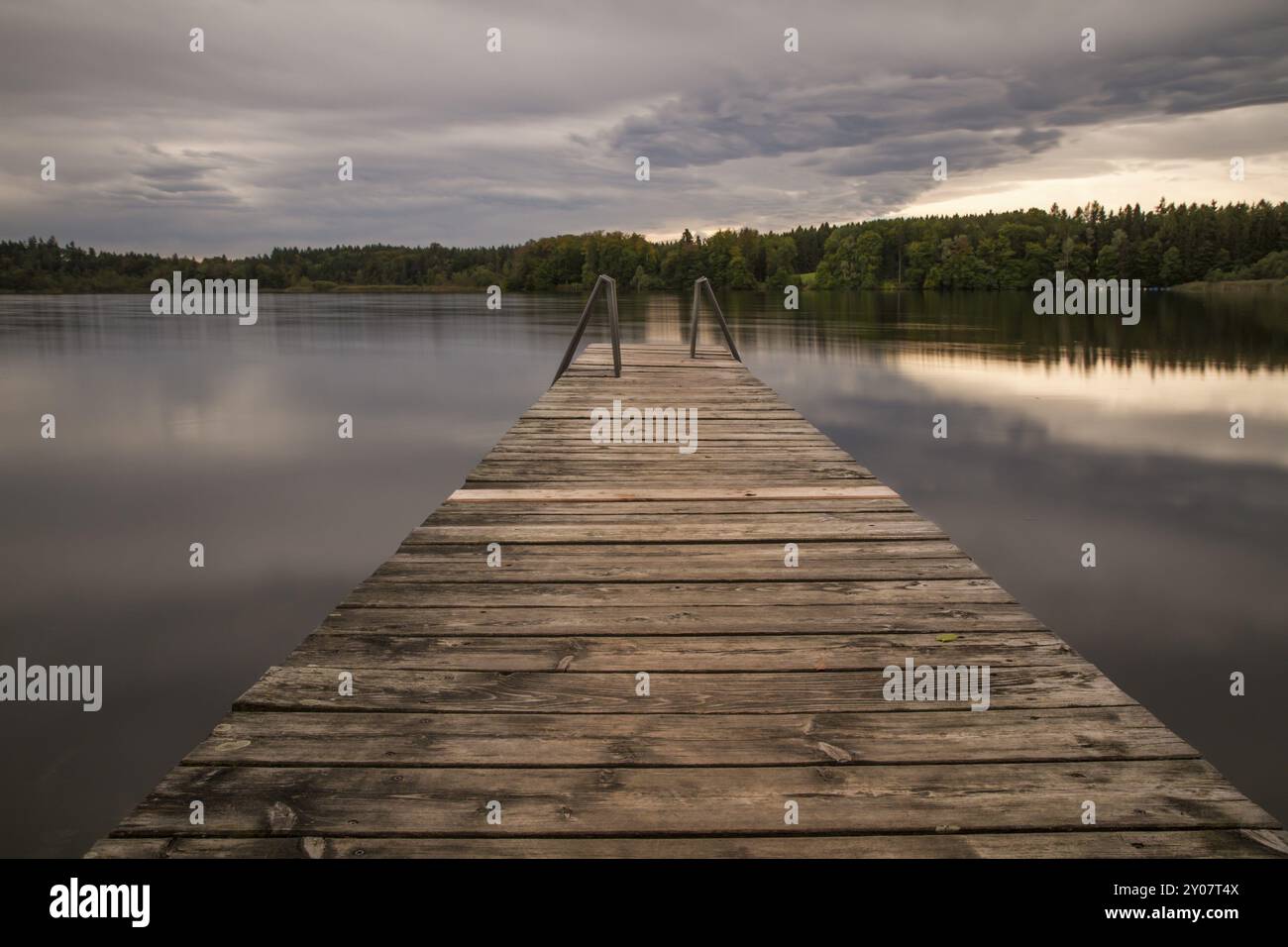 Evening atmosphere at Lake Simssee in Chiemgau, Bavaria Stock Photo - Alamy