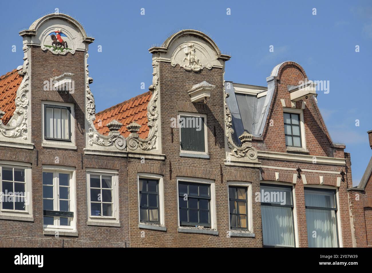 Roof gables and decorative details on the roofs of historic buildings ...