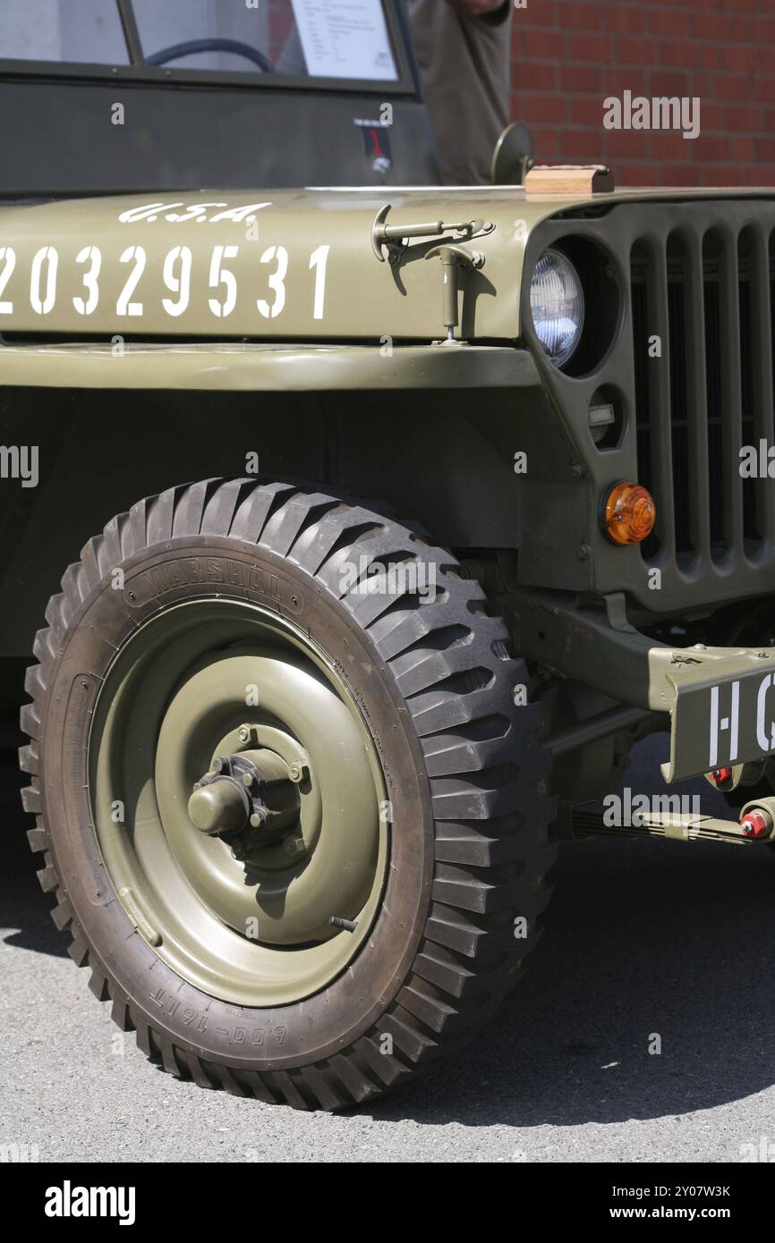 Legendary American off-road vehicle at a classic car rally Stock Photo ...