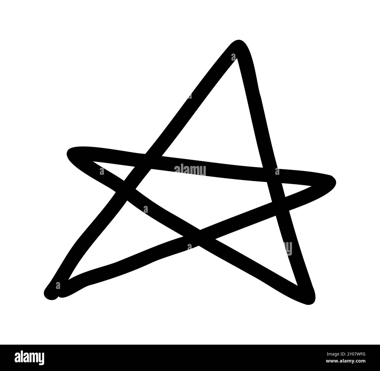 Simple hand drawn star. Doodle stars shape elements Stock Vector Image ...