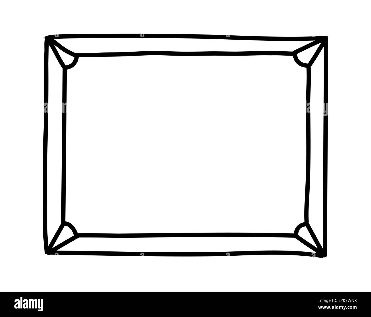 Hand drawn frames. Handdrawn scribble simple box. Vector empty drawing borders Stock Vector ...