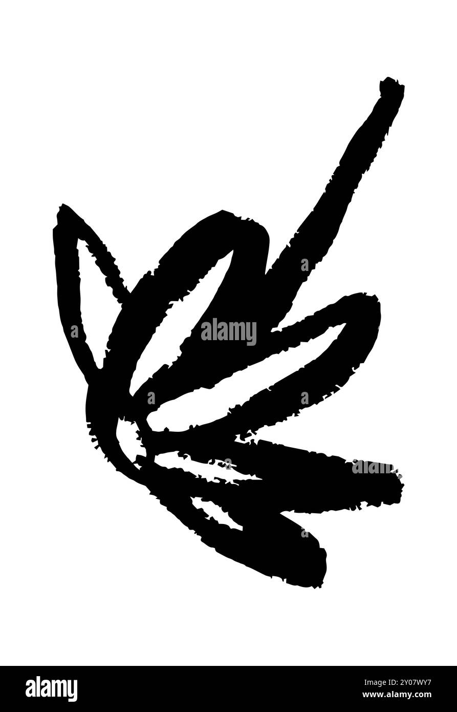 Meadow flowers hand drawn vector set. Ink drawing wild flowers, brush ...