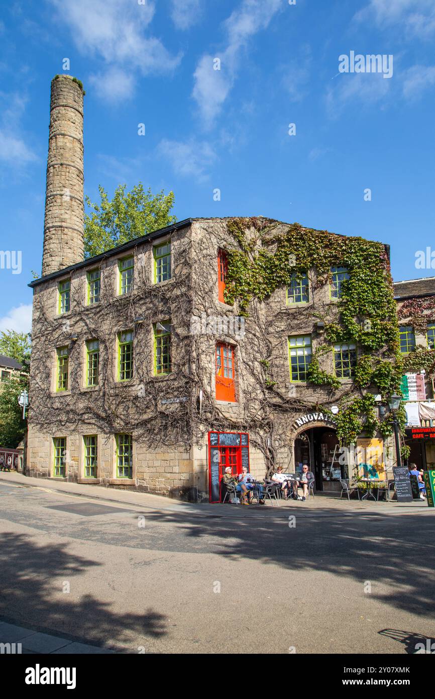 The former Hebden Bridge Mill now a coffee shop and retail outlets on ...