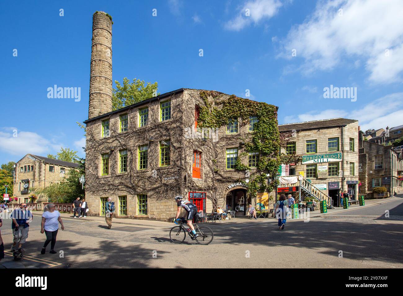 The former Hebden Bridge Mill now a coffee shop and retail outlets on ...