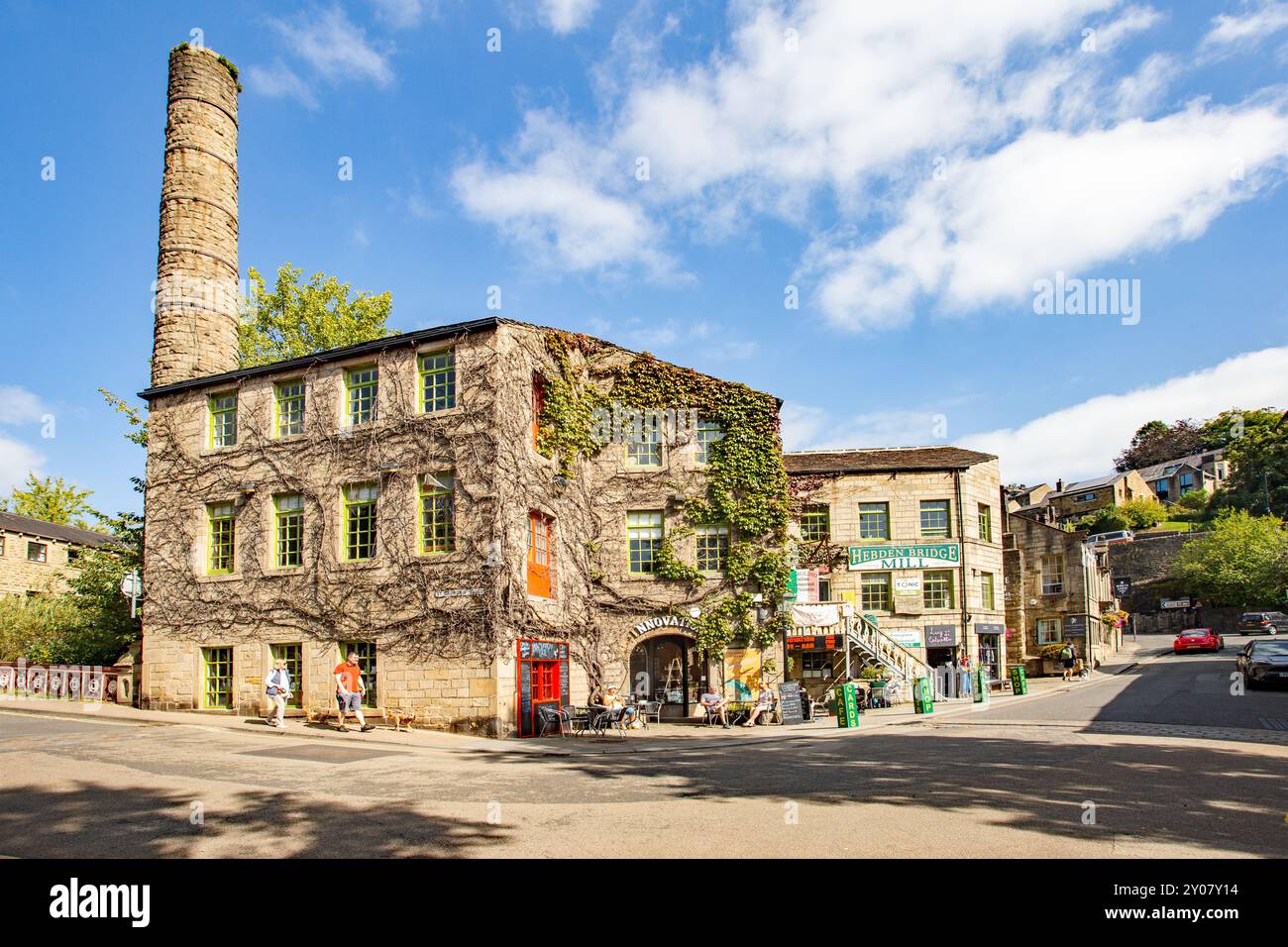 The former Hebden Bridge Mill now a coffee shop and retail outlets on ...