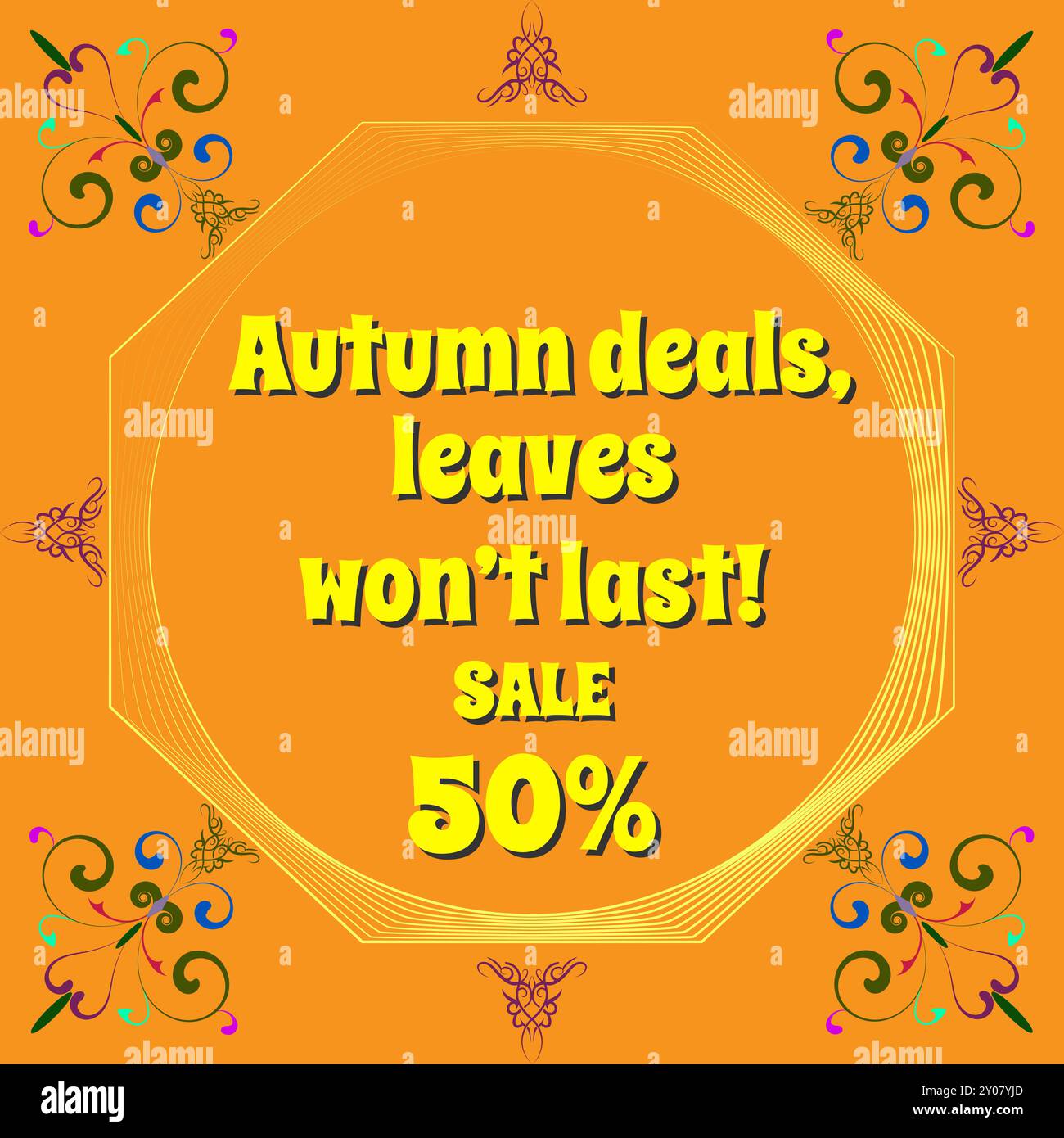 This vibrant promotional image captures the essence of fall savings ...