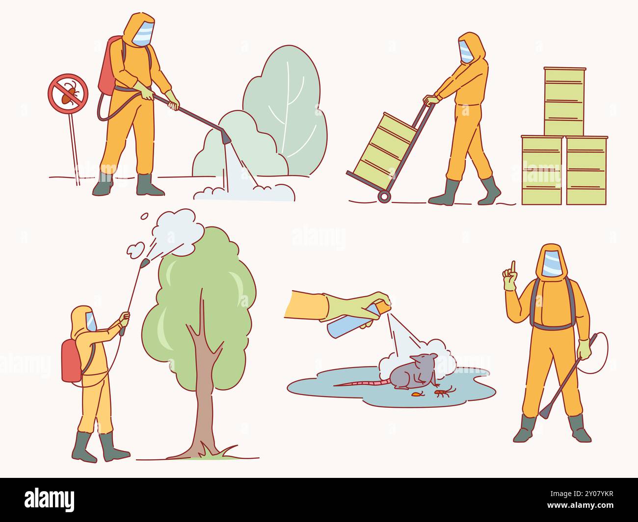 Pest control service. Professionals exterminate insects and rodents ...