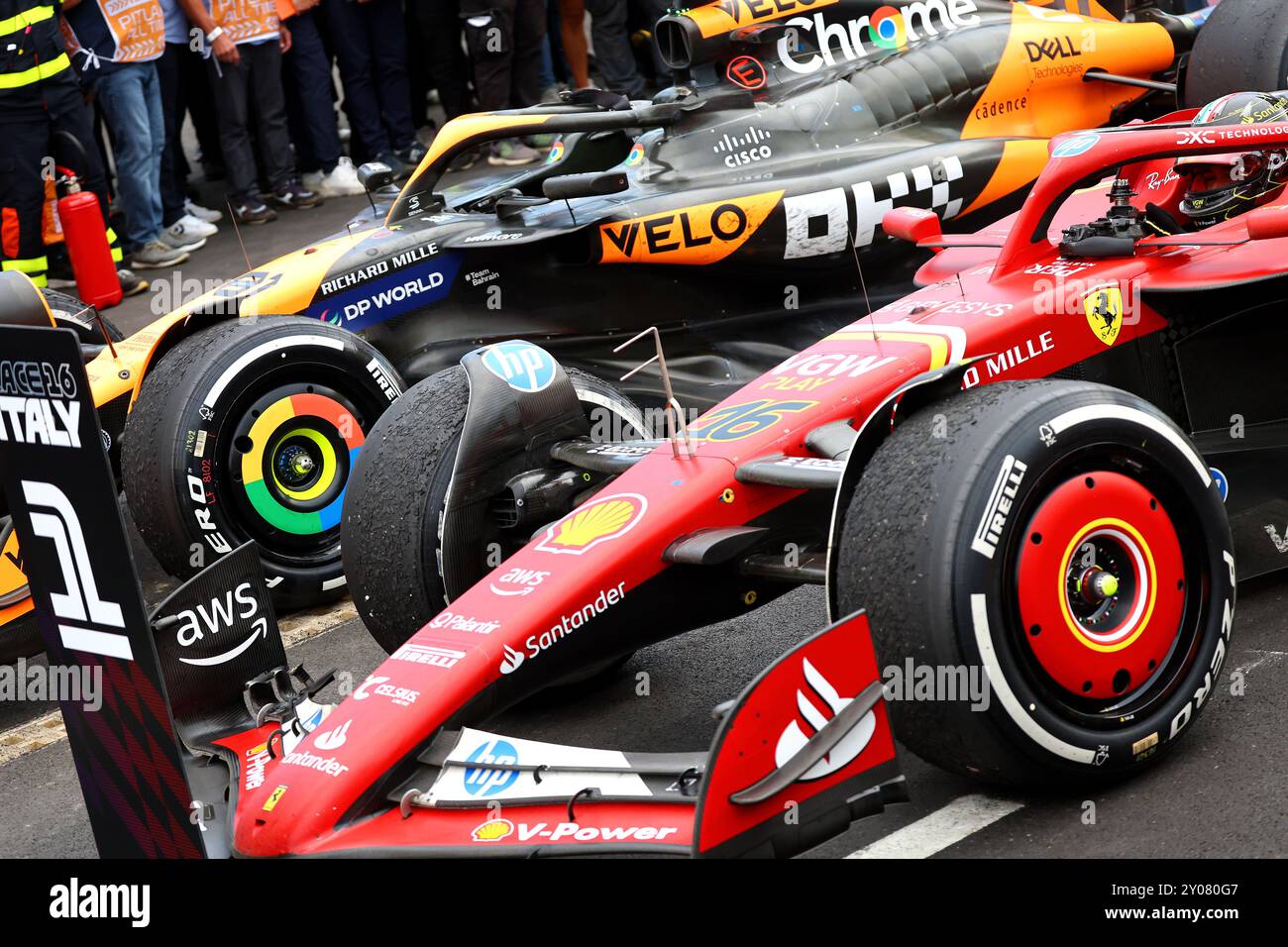 Monza, Italy. 01st Sep, 2024. Race winner Charles Leclerc (MON) Ferrari ...