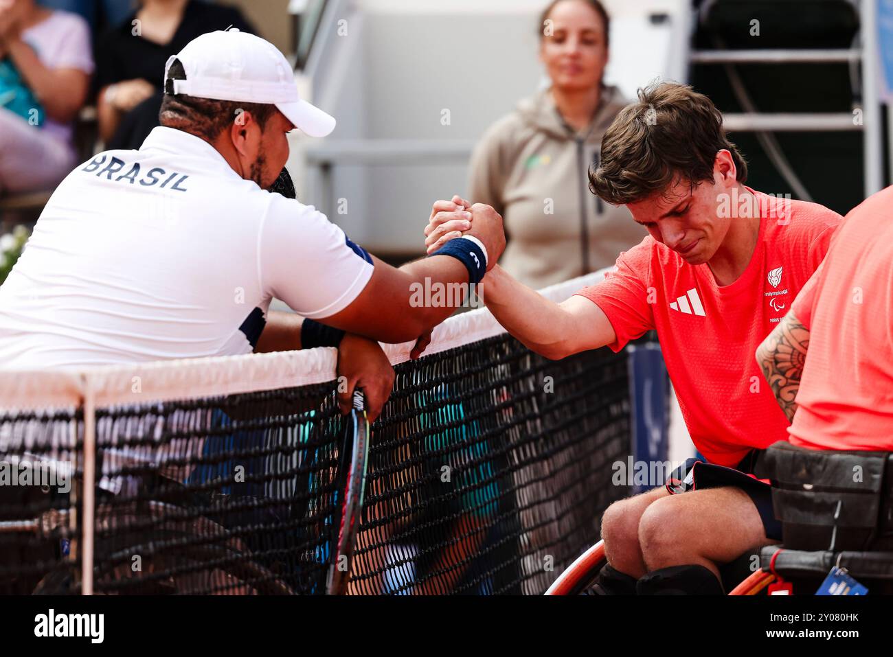 Paris, Sept. 1, 2024, Paralympic wheelchair tennis event. Gregory Slade ...