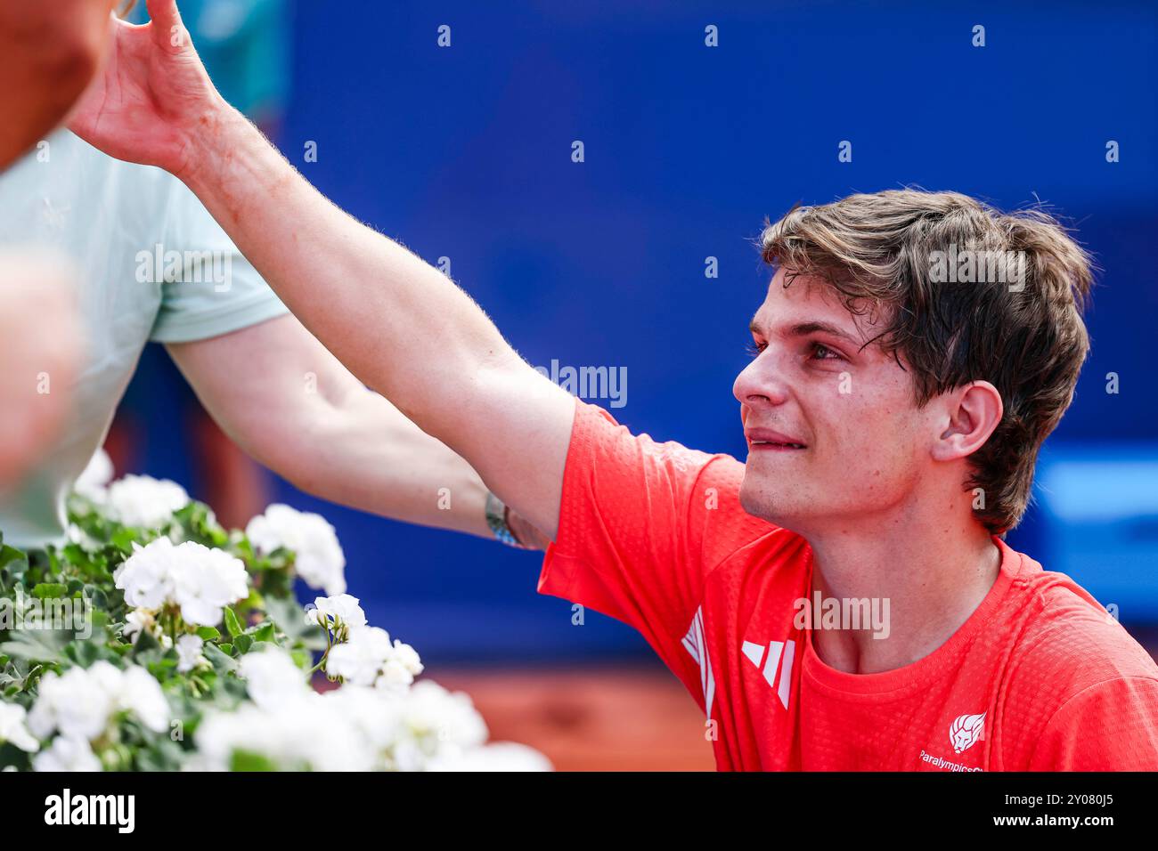 Paris, Sept. 1, 2024, Paralympic wheelchair tennis event. Gregory Slade ...