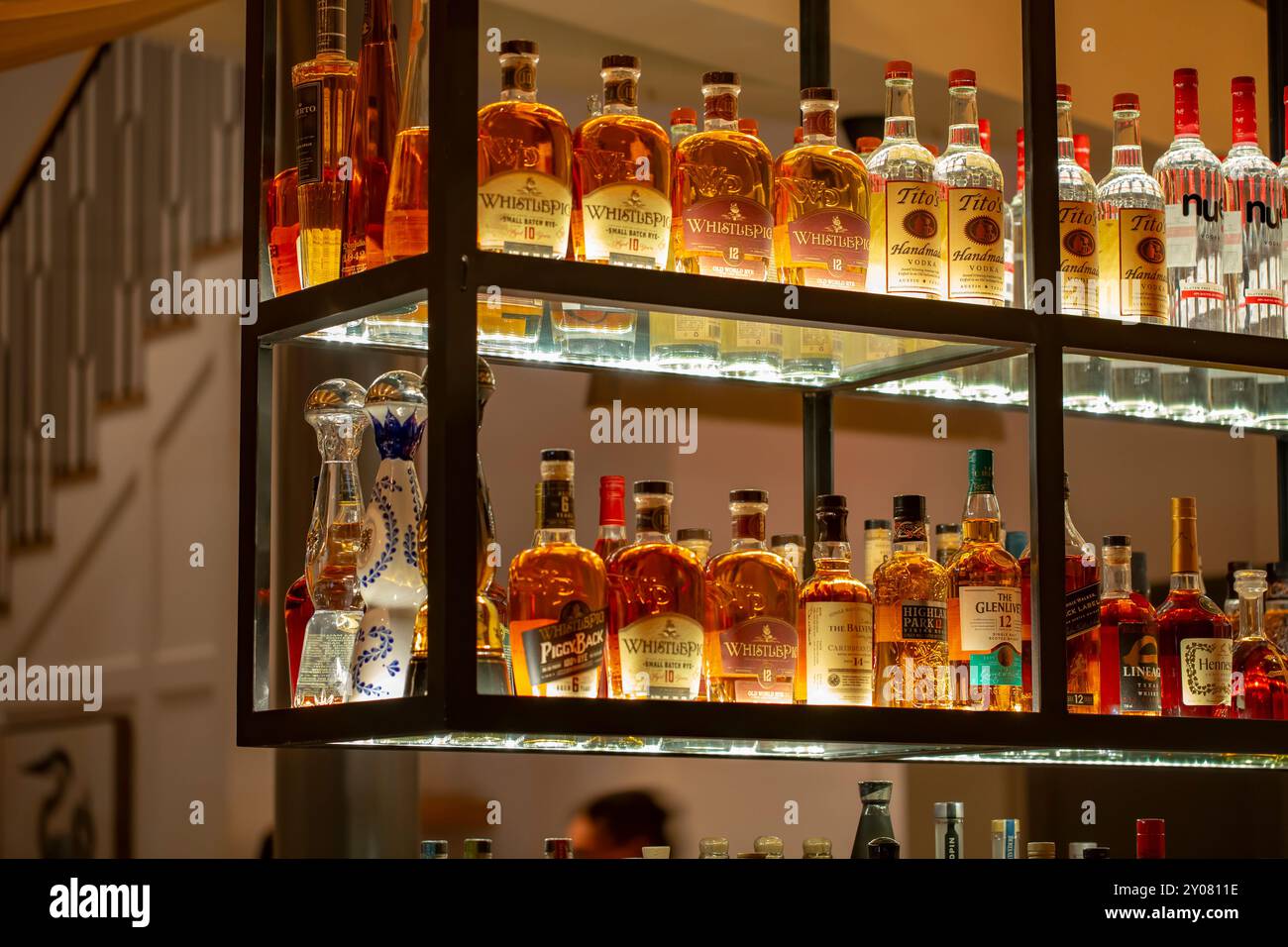 Los Angeles, California, United States - 04-14-2024: A view of a liquor ...