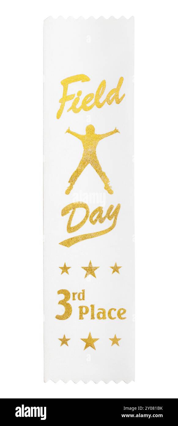 Third Place Award Ribbon Cut Out on White Stock Photo - Alamy