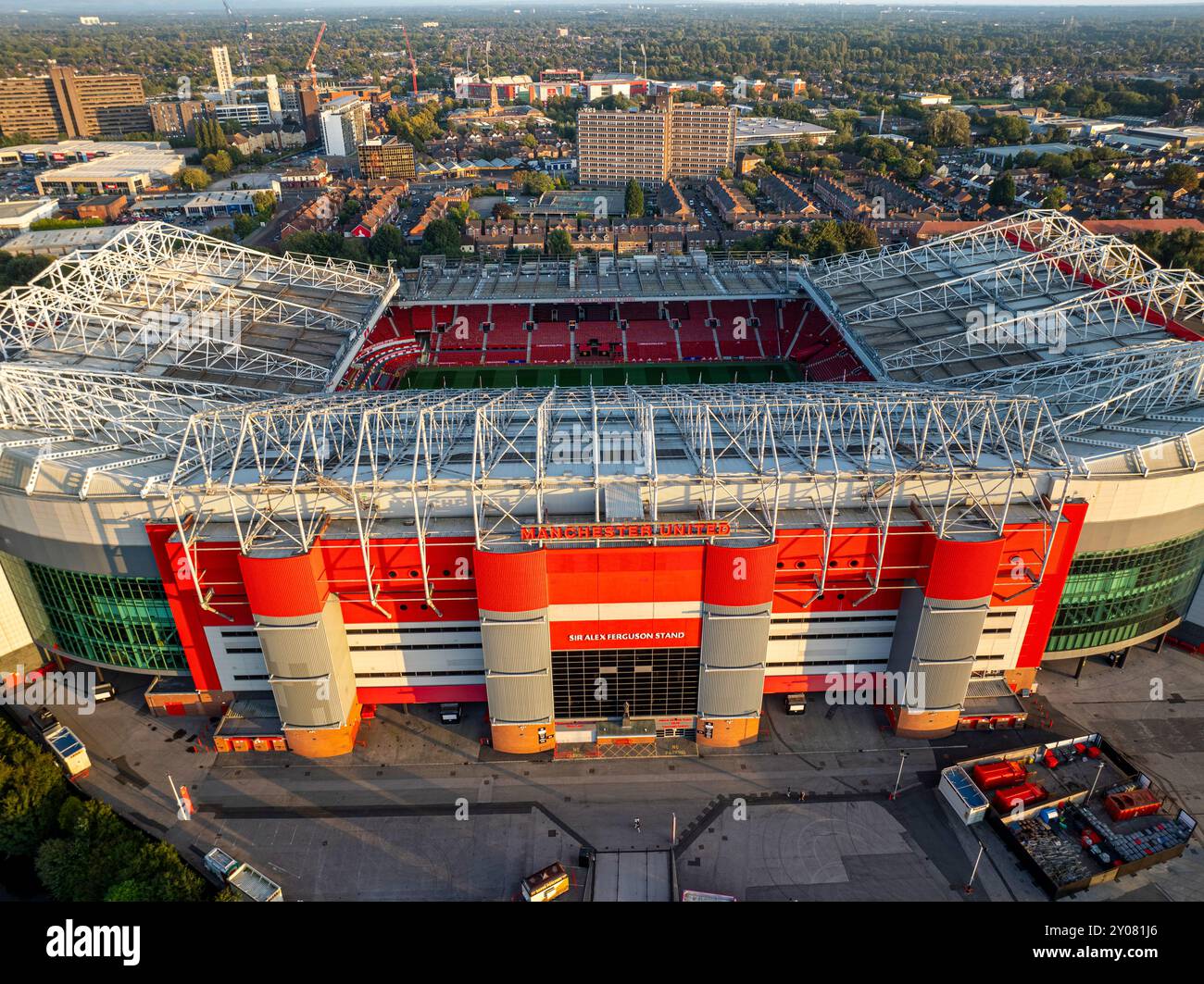Aerial view of Manchester United football stadium Stock Photo - Alamy