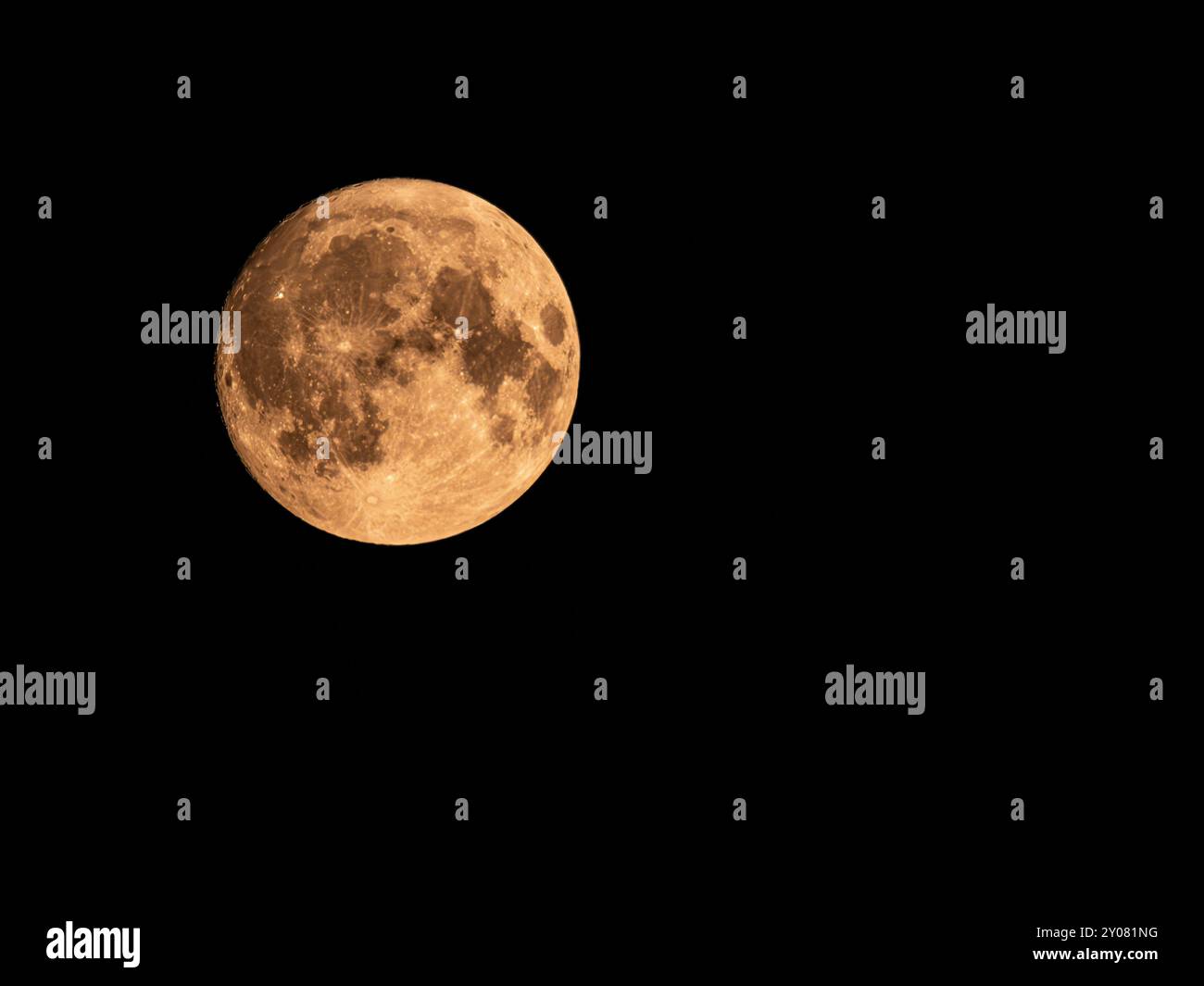 Red Dust Moon over the UK Stock Photo - Alamy