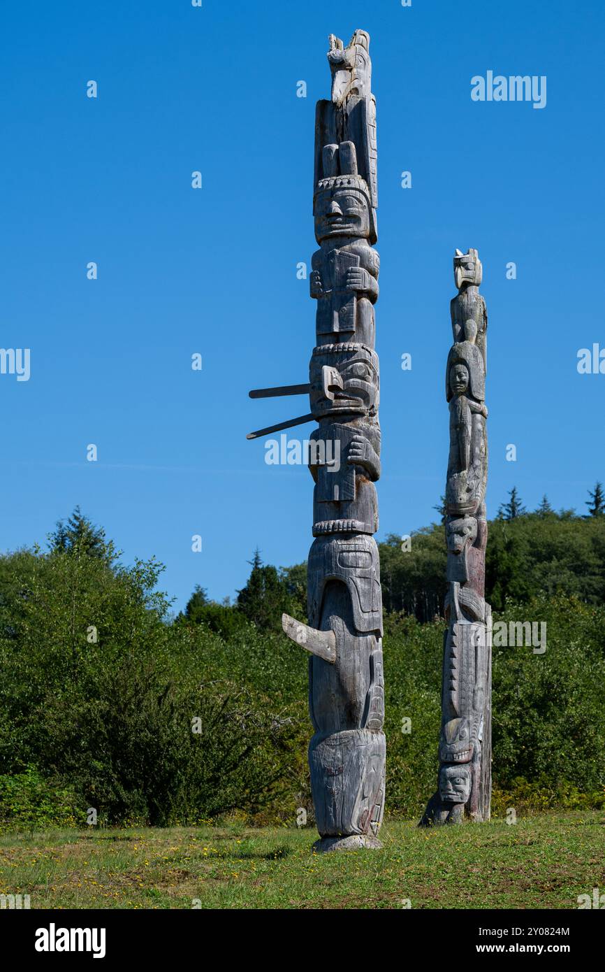 Canada, BC, off the north coast of Vancouver Island. Cormorant Island ...