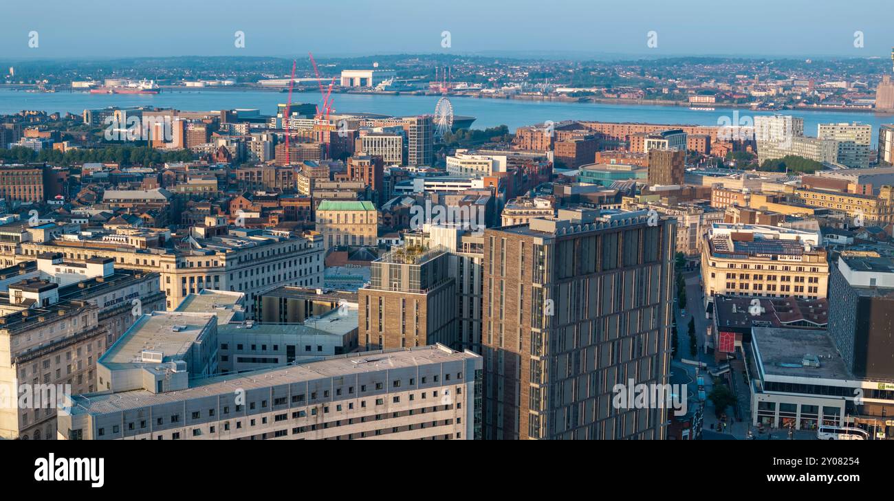 Panoramic aerial image of Liverpool skyline Stock Photo - Alamy