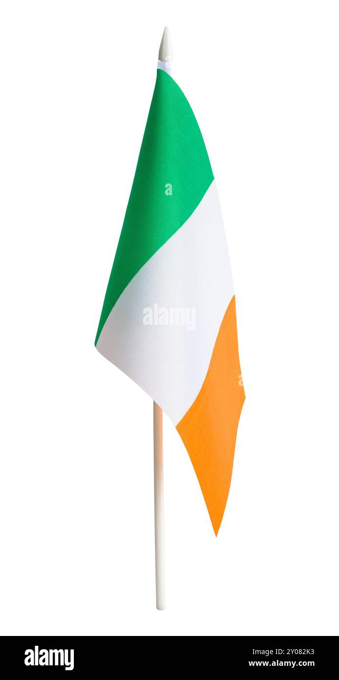 Ireland Desk Flag Cut Out on White Stock Photo - Alamy