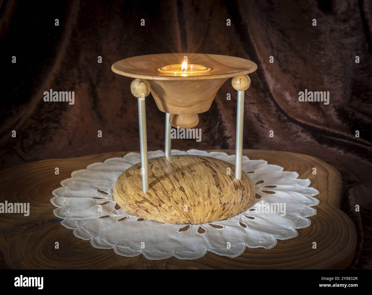 Candlestick lighted candle part hi-res stock photography and images - Alamy