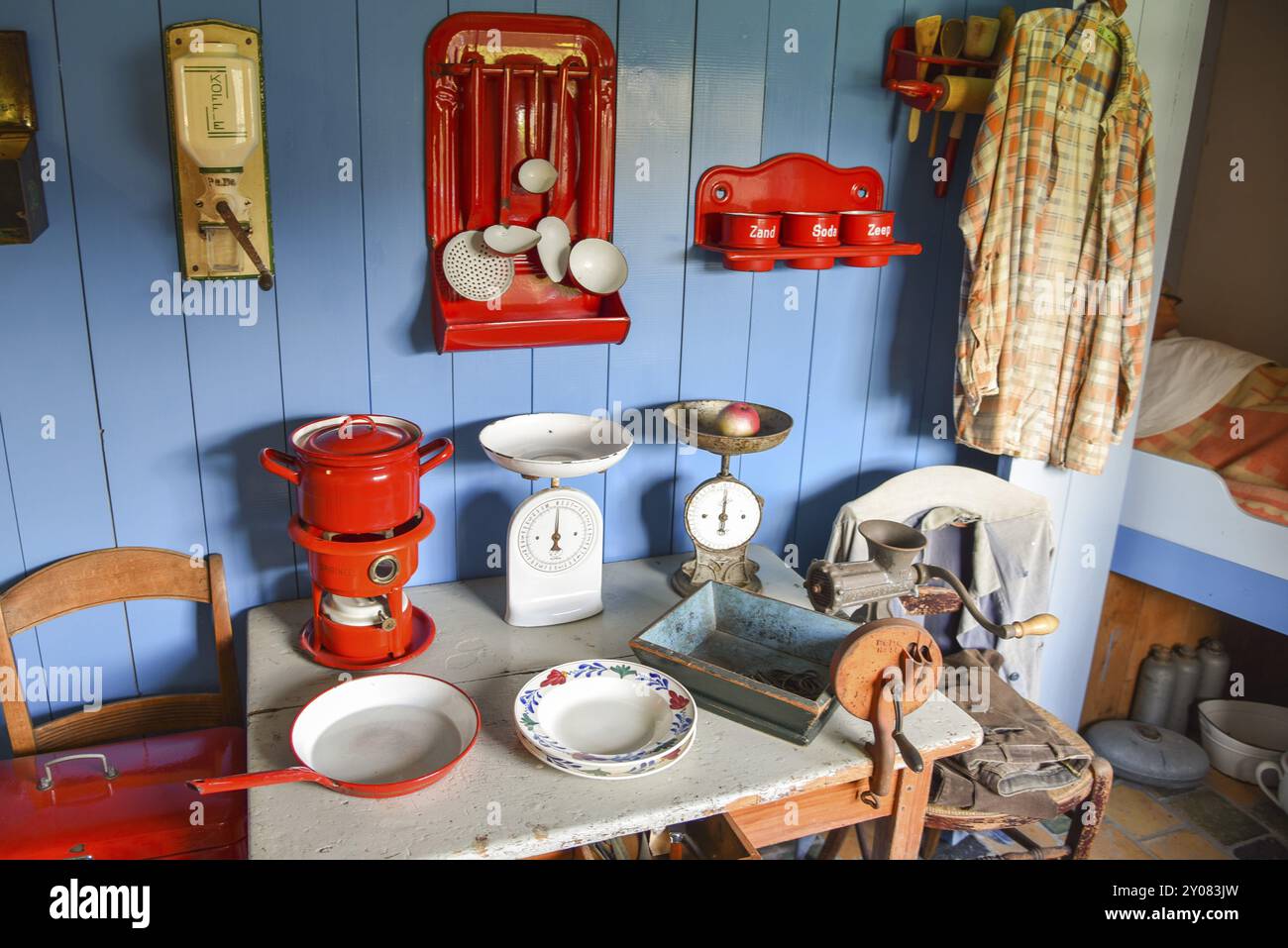 Texel, Netherlands, June 2022. The interior of the old-fashioned ...