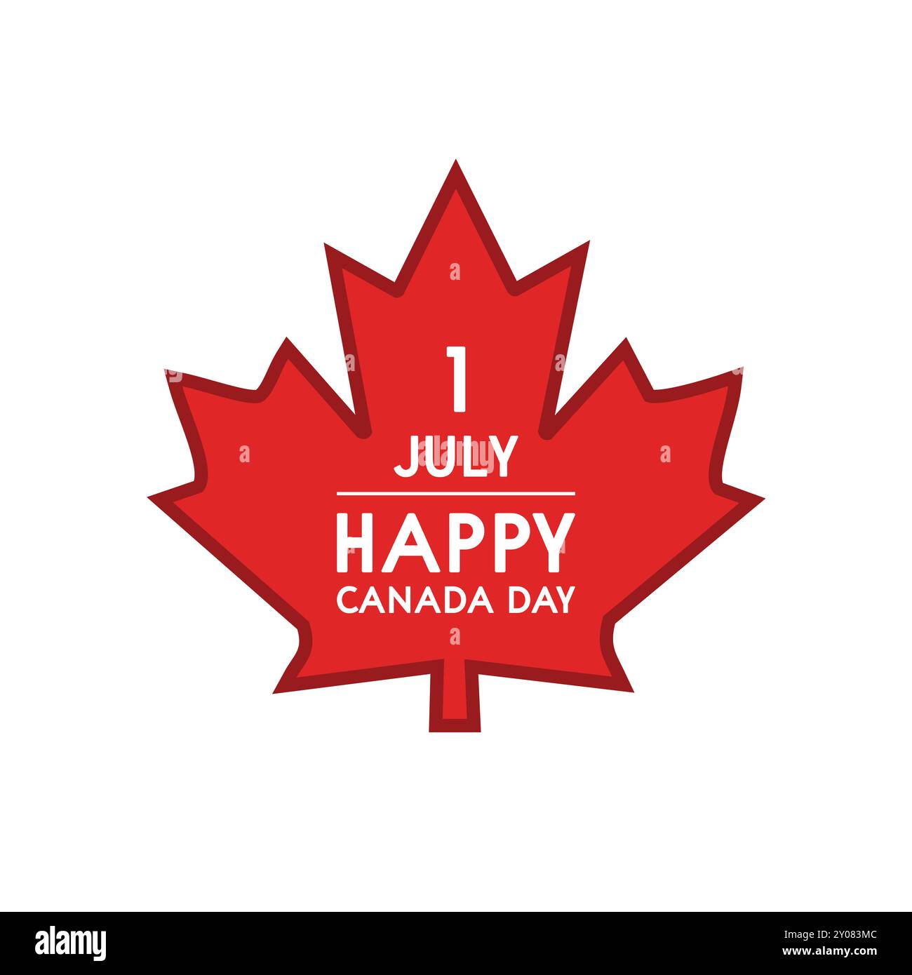 Happy Canada Day Poster Maple Leaf Stock Vector Image & Art - Alamy