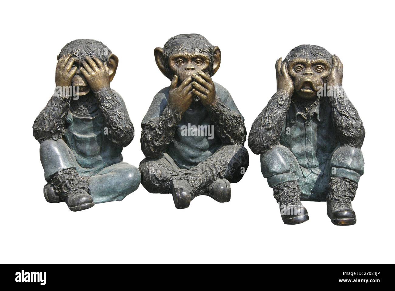 Three monkeys can can speak hi-res stock photography and images - Alamy