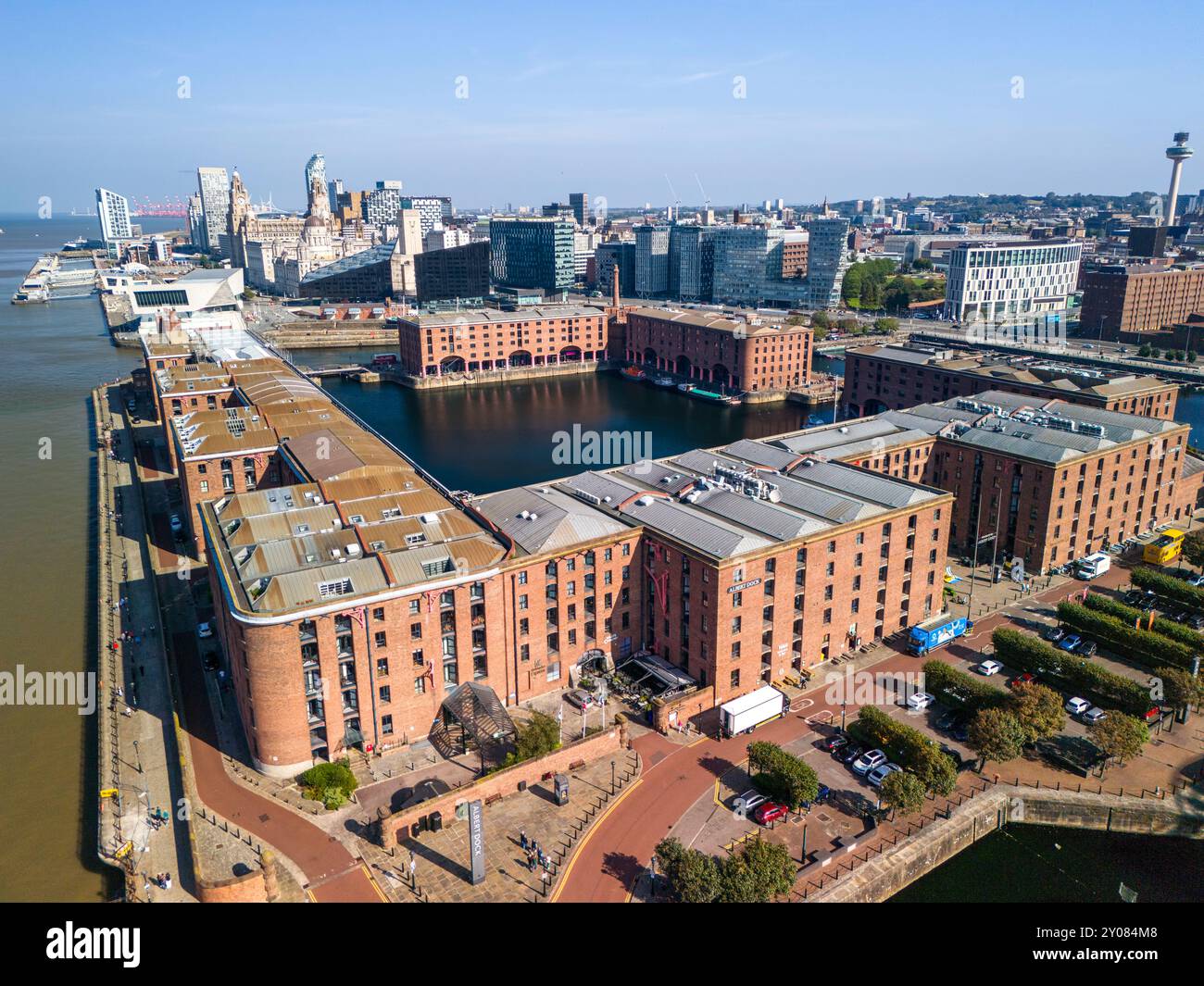 Aerial image of Liverpool docks Stock Photo - Alamy