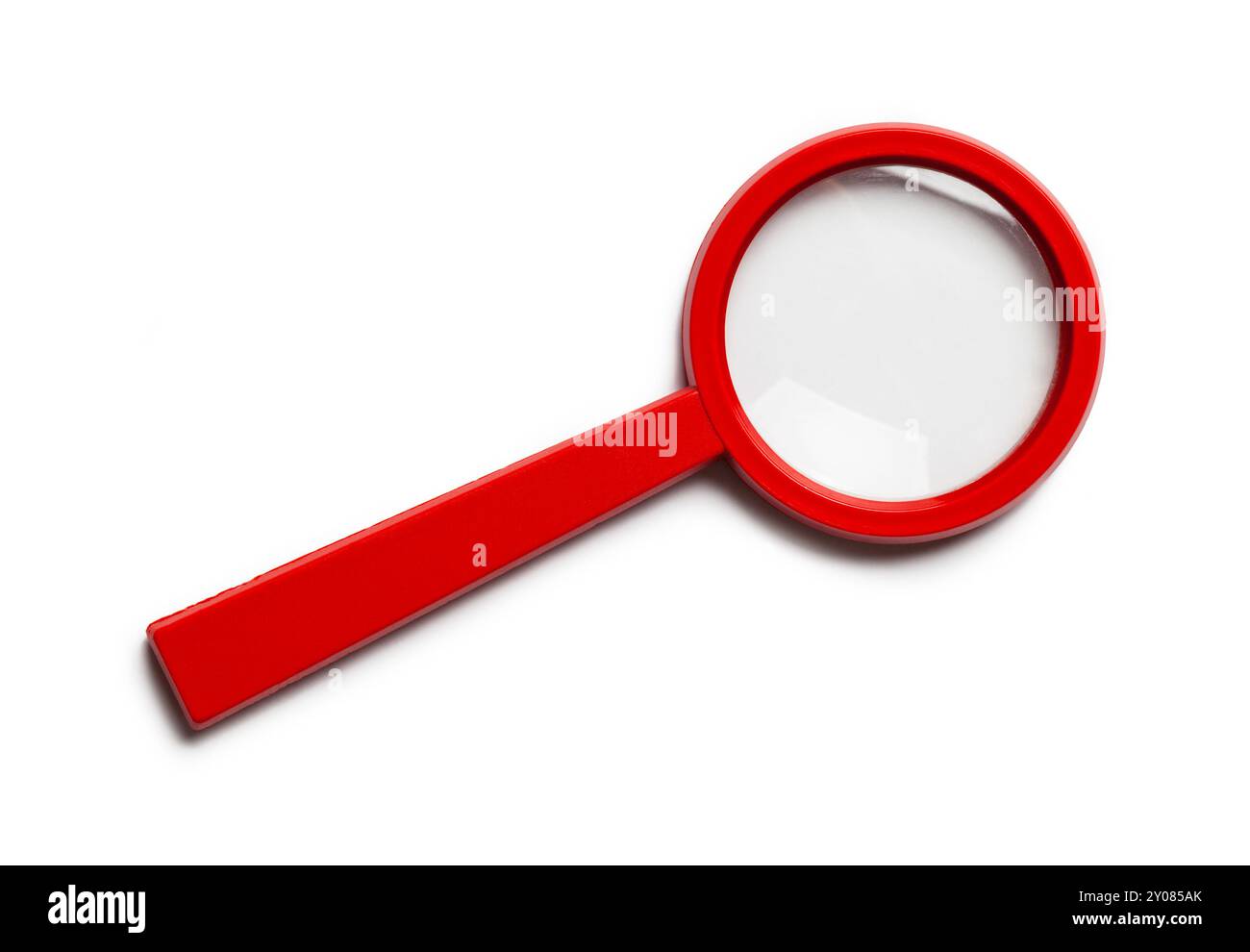 Magnifying glass on blank Cut Out Stock Images & Pictures - Alamy