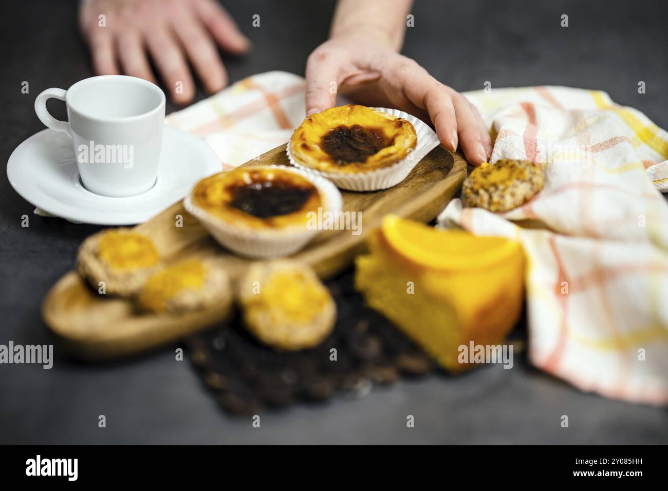 Traditional Portuguese sweets with main focus on famous Pastel de Nata ...